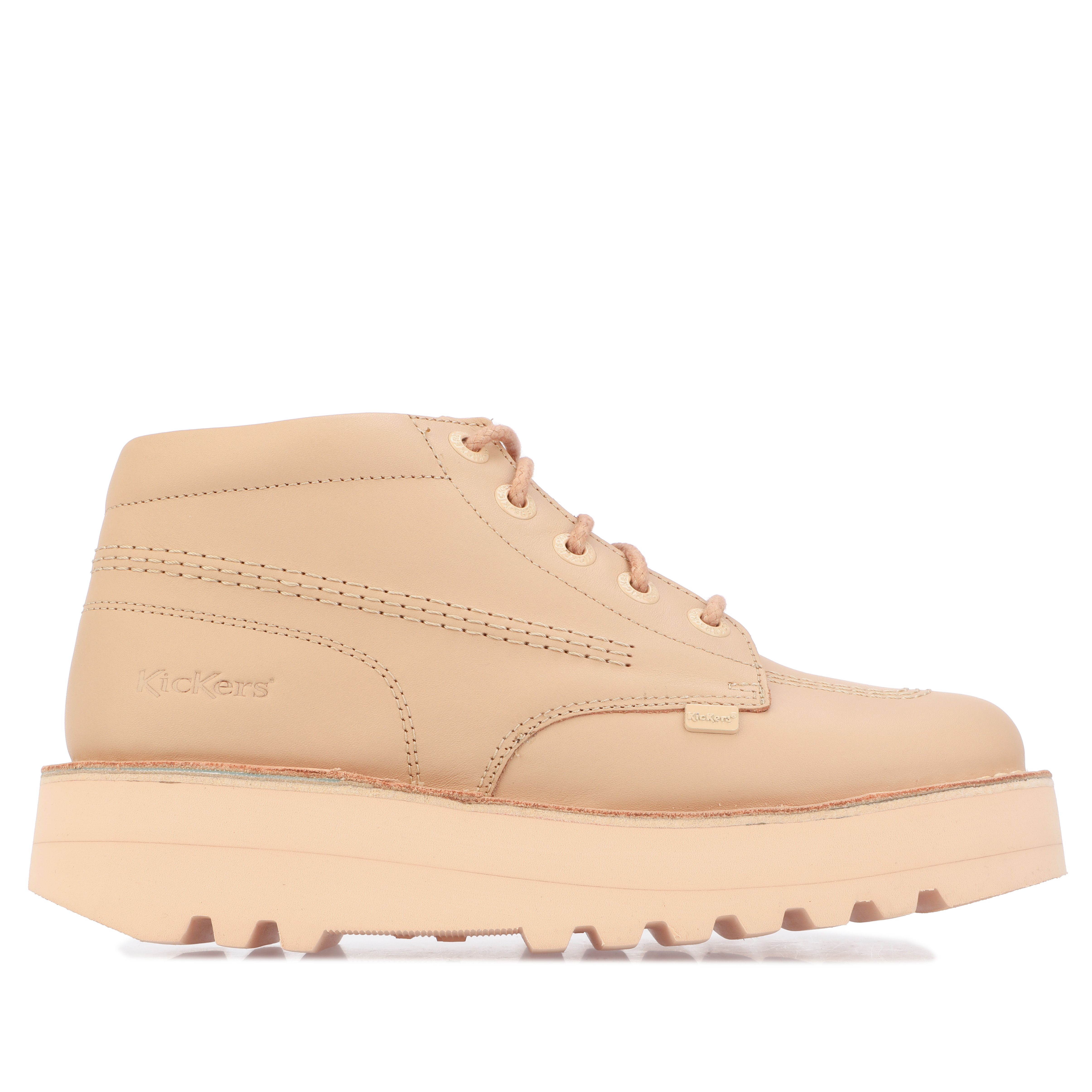 Women's Kickers Kick Hi Stack Boots in Beige