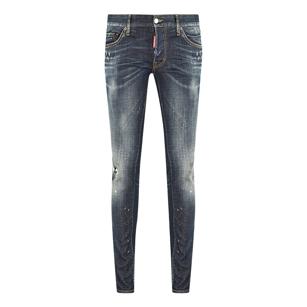Dsquared2 Slim Jean Paint Splash Canadian Leaf-jeans