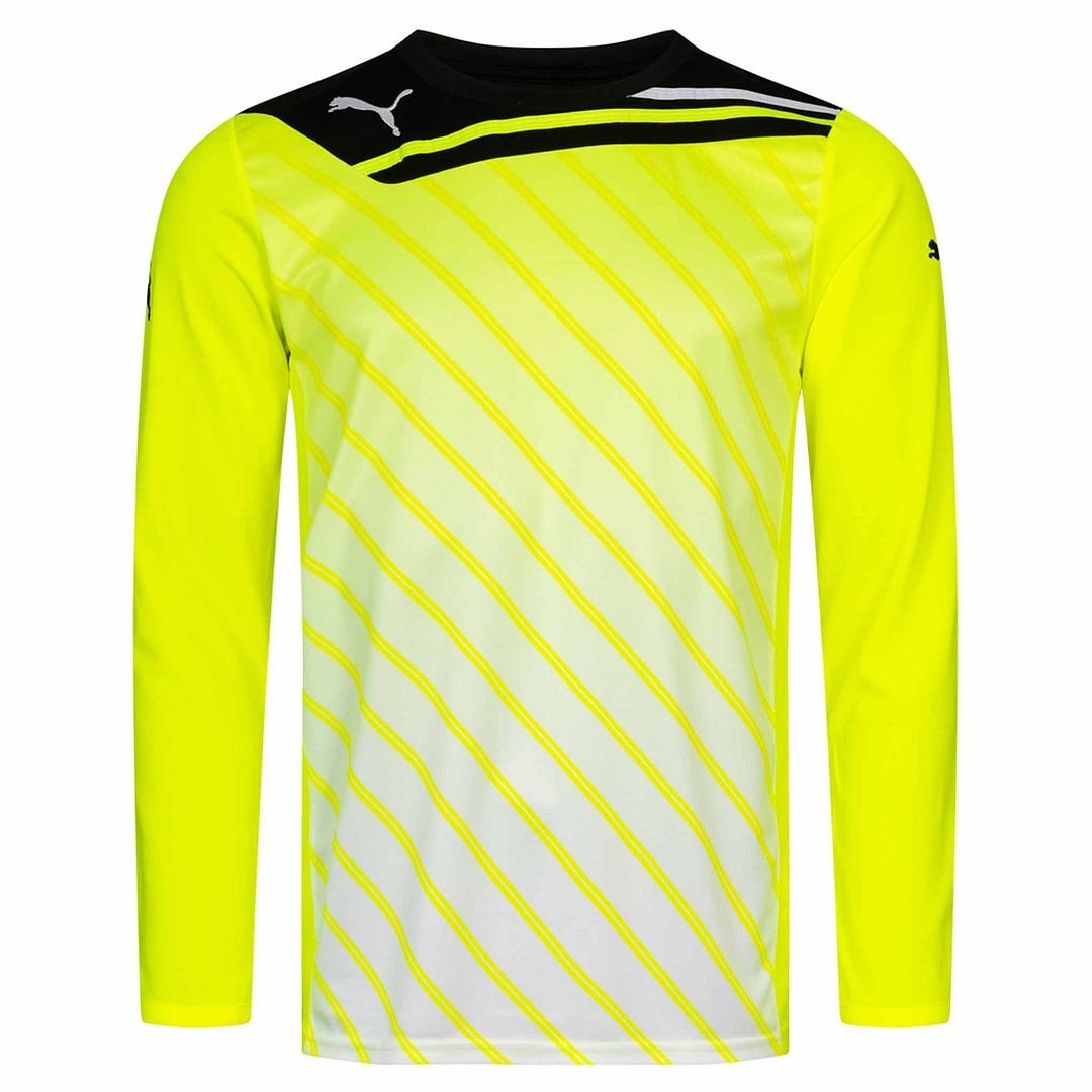 Puma Long Sleeve Crew Neck Black/Yellow Mens Goalkeeper Top 701006 25