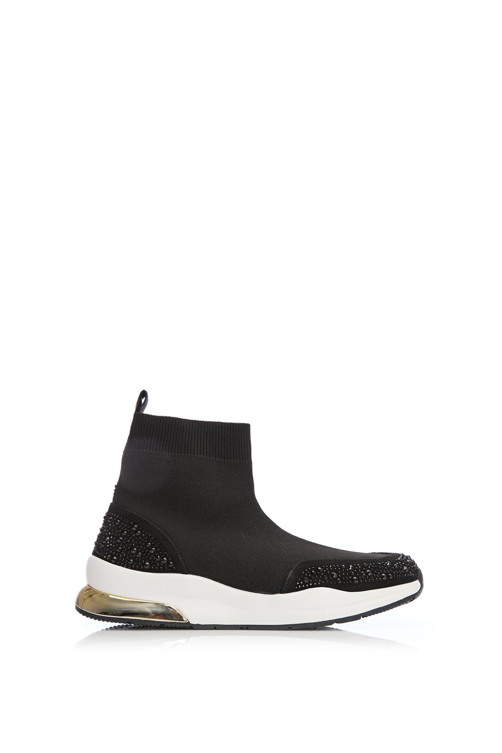 'Bronsie' Black Textile Trainers