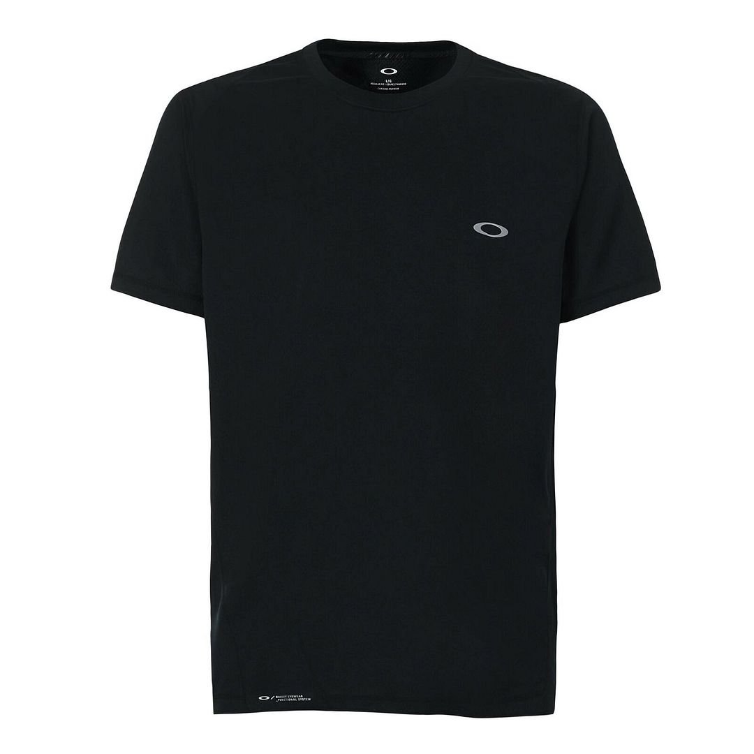 Oakley Graphic Logo Short Sleeve Crew Neck Black Mens Plain T-Shirt ...