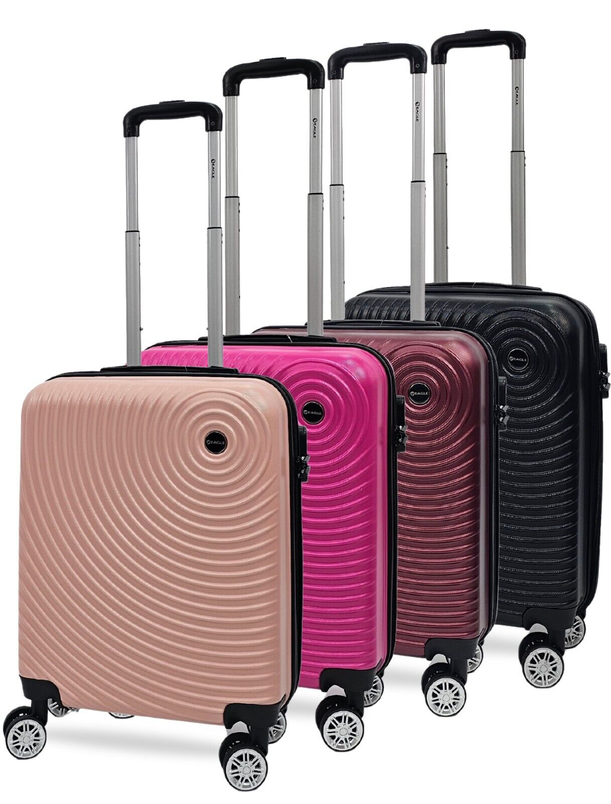 Hard Shell Cabin 8 Wheel Luggage Case Travel Bag