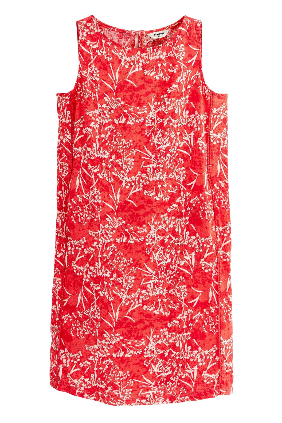 Sleeveless Linen Shift Dress