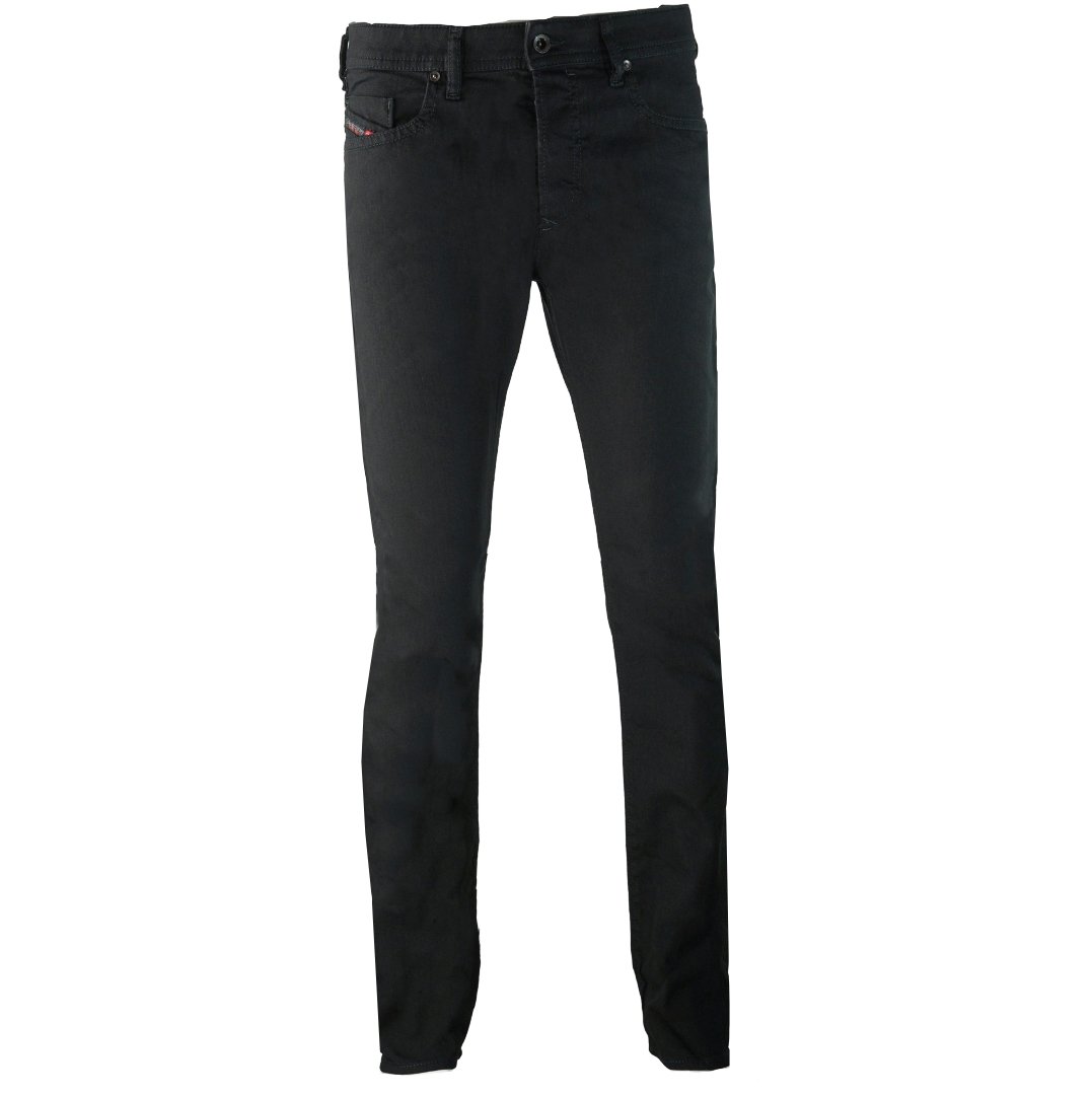 Men's Diesel Buster Regular Slim-Tapered Jeans in Black