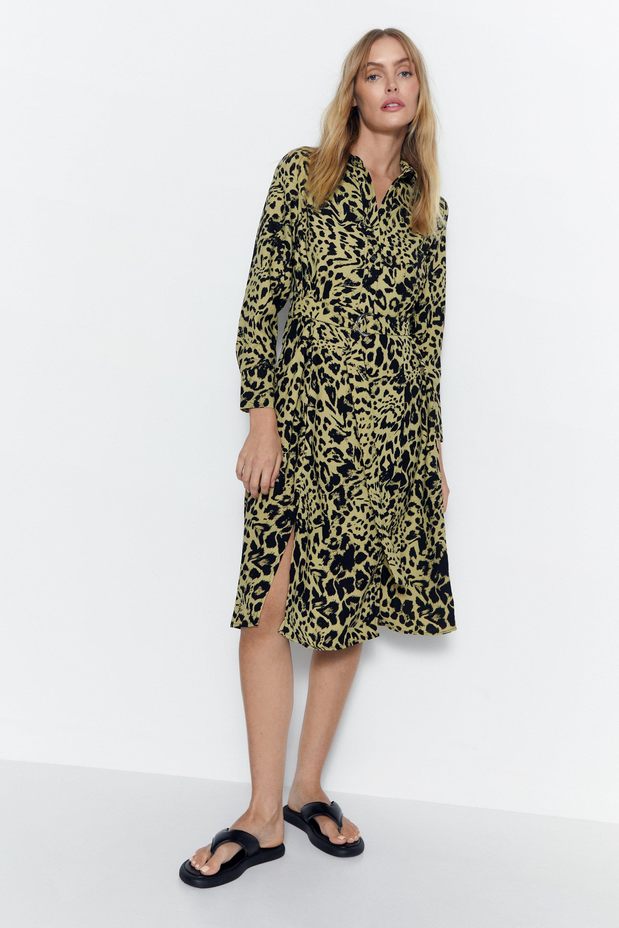 D Ring Midi Shirt Dress