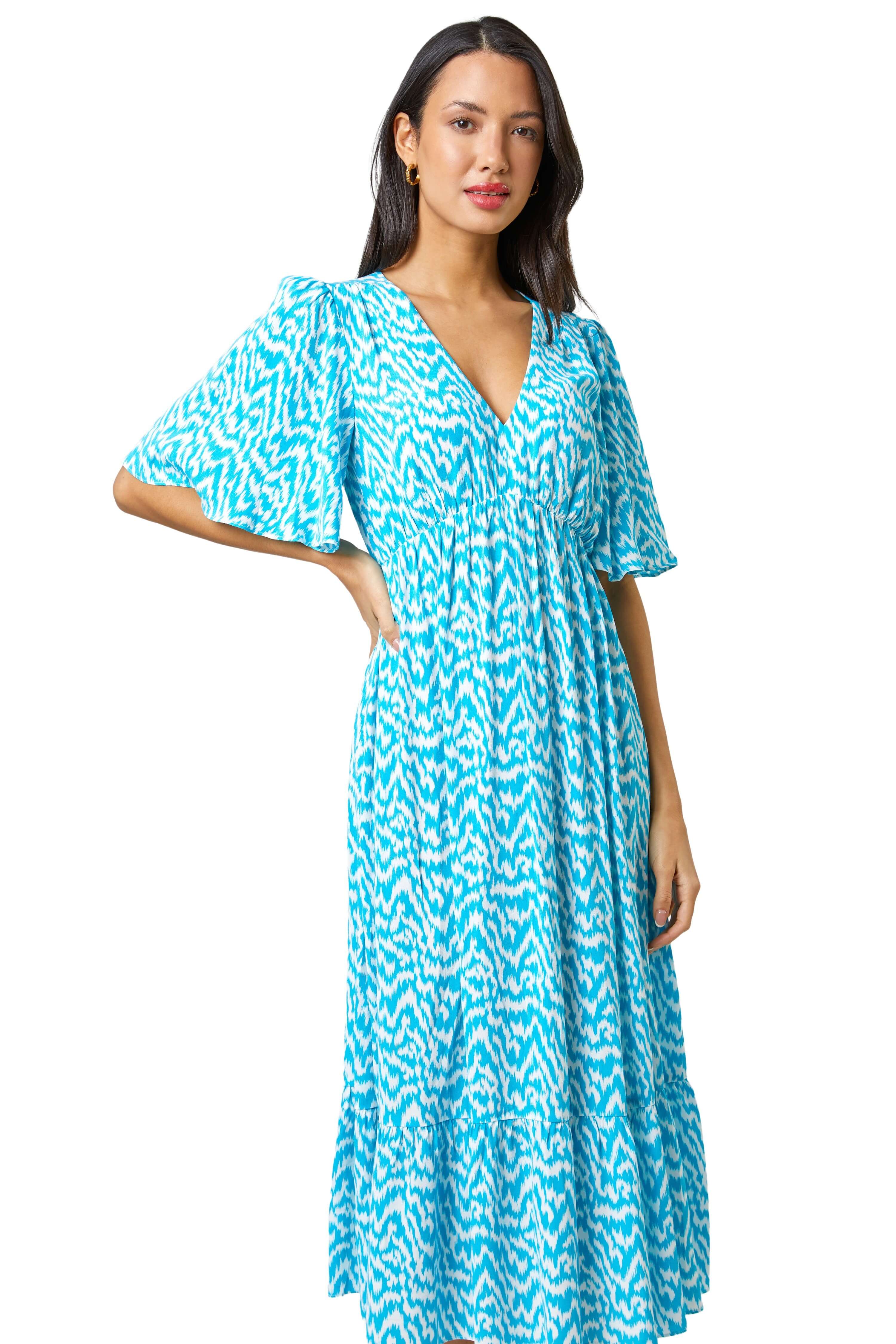 Zig Zag Tiered Maxi Dress