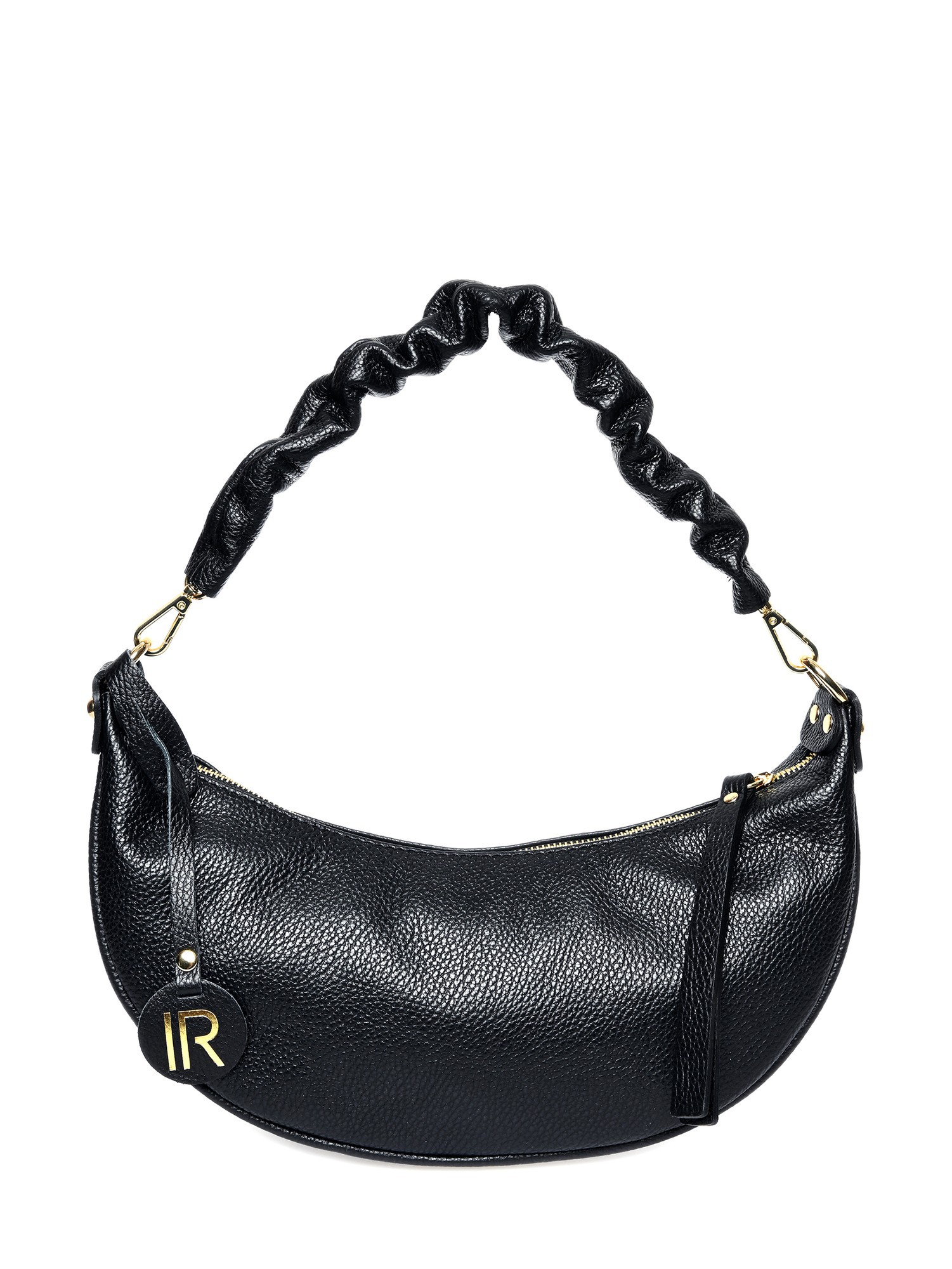 Isabella Rhea Zwart Rundleer Tas