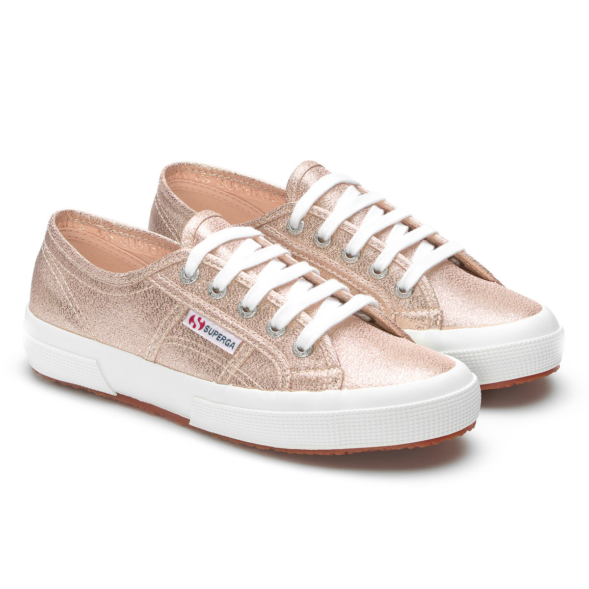 Superga Womens/Ladies 2750 Lamew Metallic Trainers (Rose Platinum)