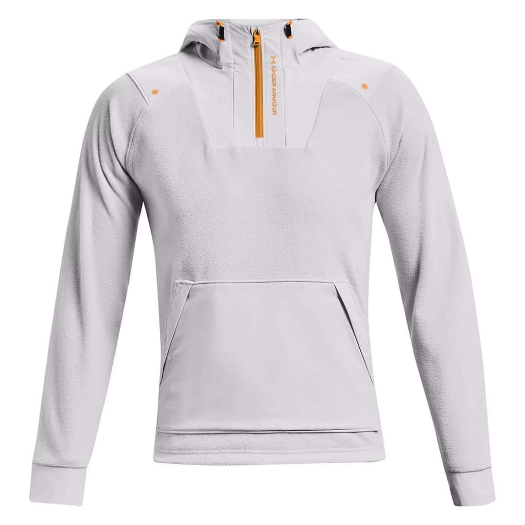 Under Armour Rush Mens Light Grey Fleece Hoodie