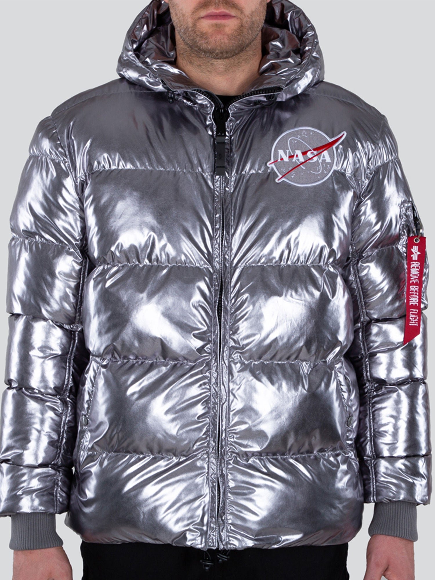 Alpha Industries Hooded Puffer NASA Metallic FD Jacket