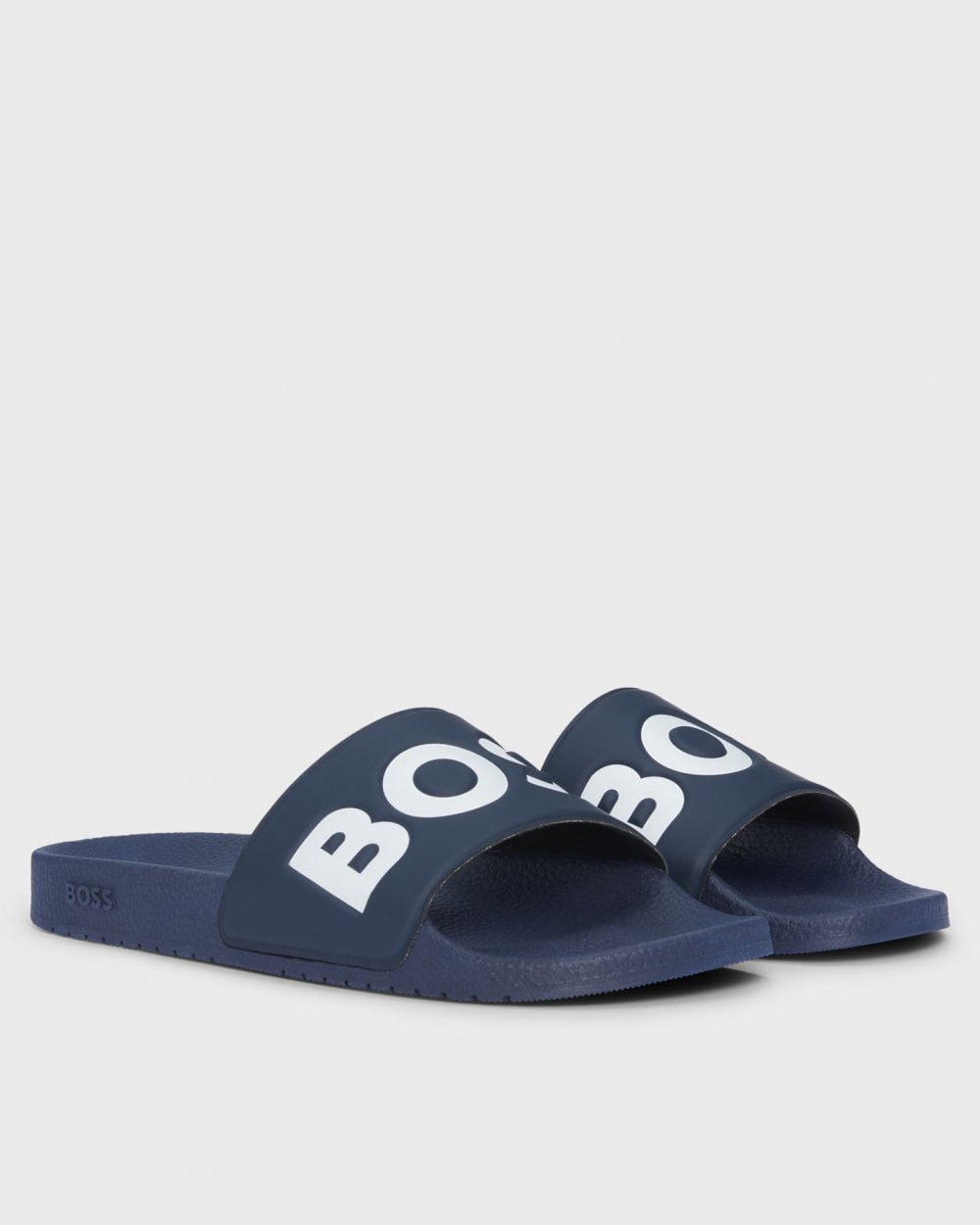 BOSS Orange Aryeh Mens Italian-Made Slides With Large Logo Detail