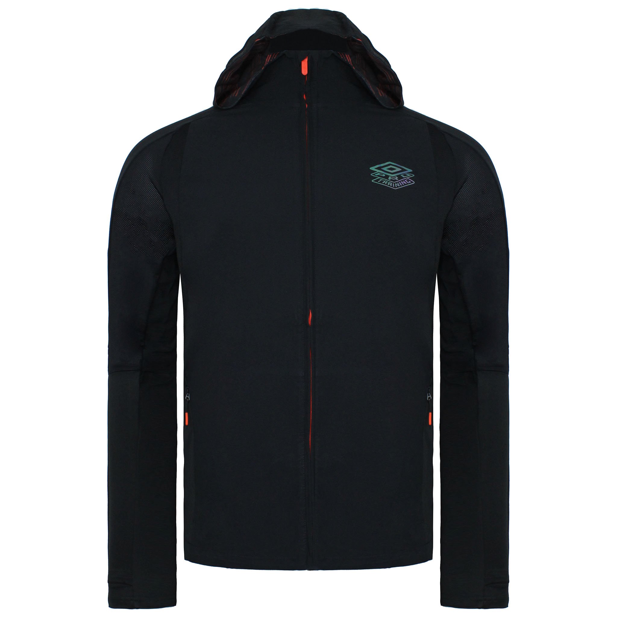 Umbro Long Sleeve Zip Up Black Pro Training Mens Elite Hybrid Jacket ...