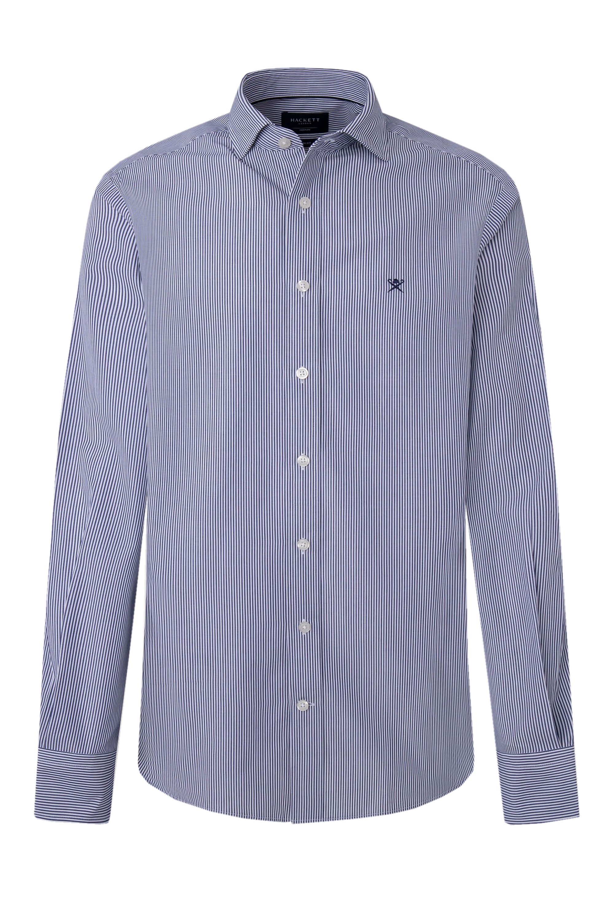 Hackett Ess Fine Bengal Stripe Long Sleeved Shirt Navy Stripe