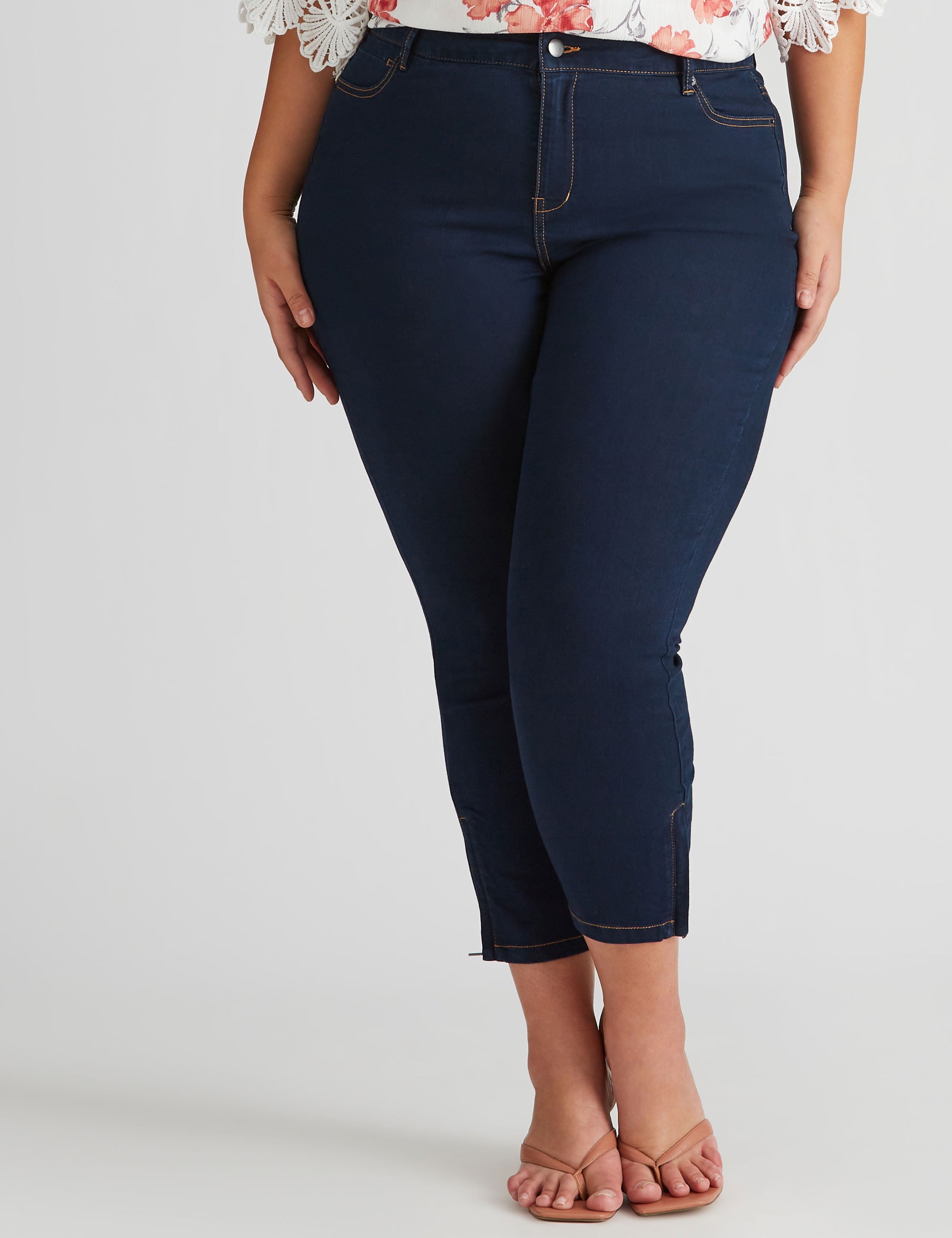 Womens Autograph Denim Ankle Grazer Jeans - Plus Size