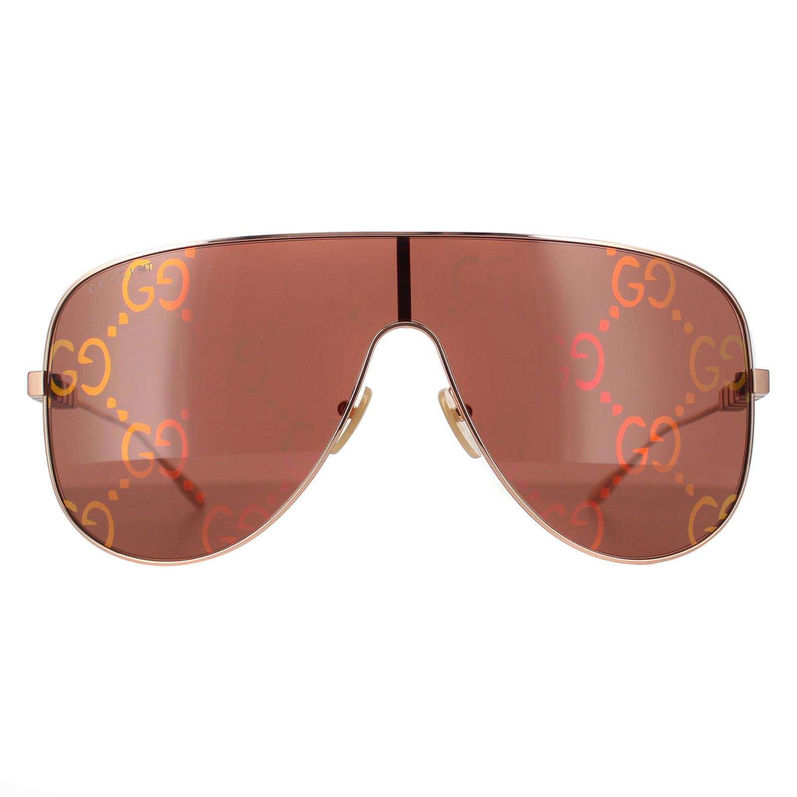 Gucci Shield Womens Gold Red GG1436S