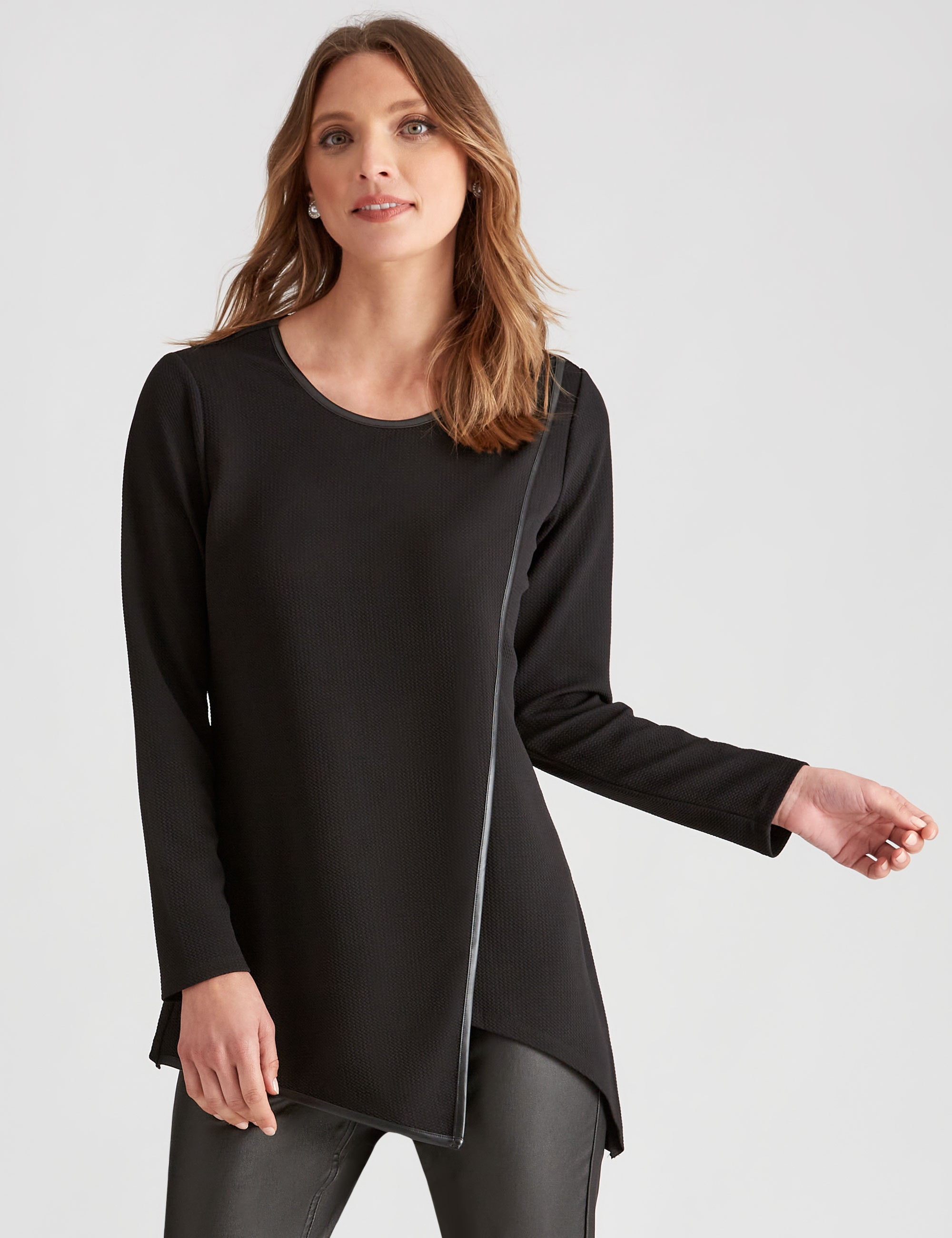 Womens Liz Jordan Cowl Cross Over Top