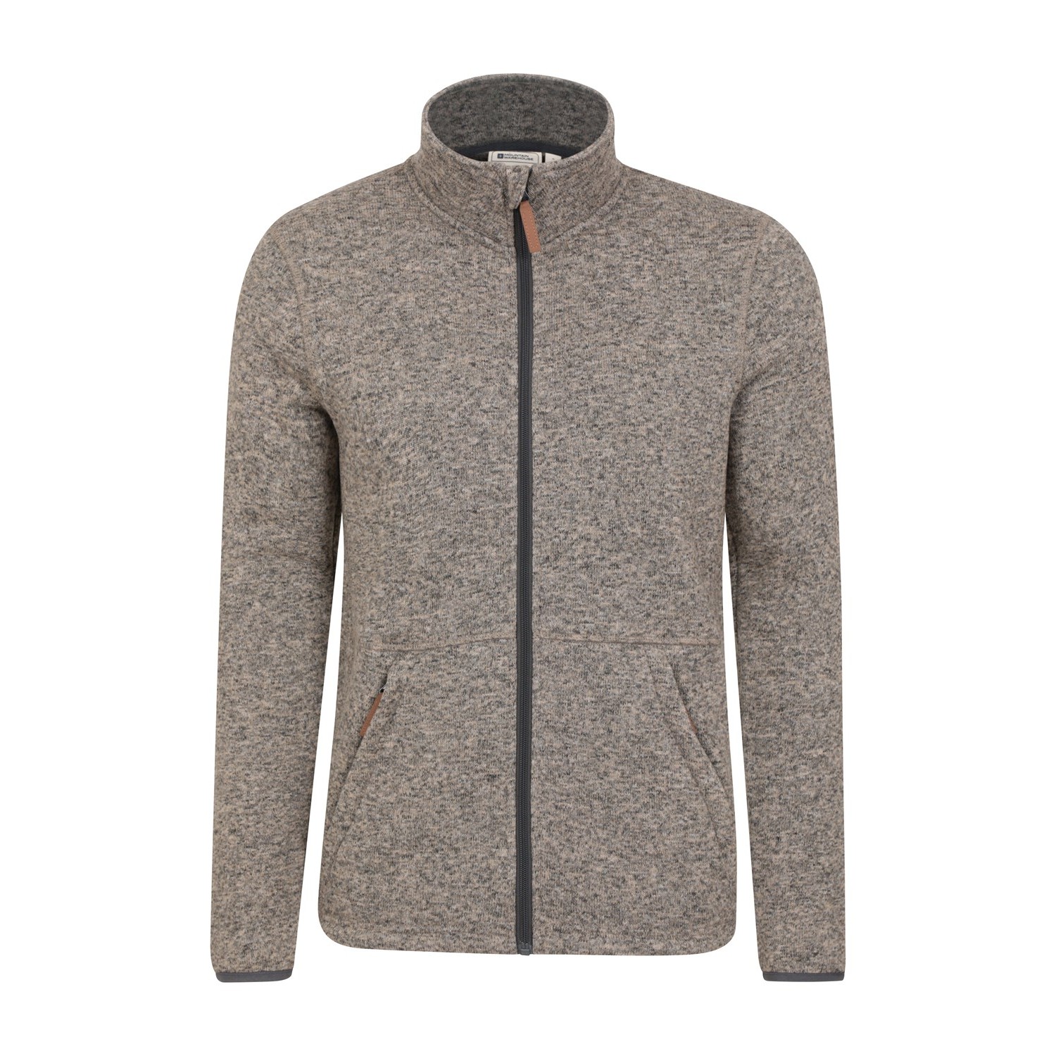 Mountain Warehouse Mens Idris III Fleecejacka med full dragkedja (Beige)