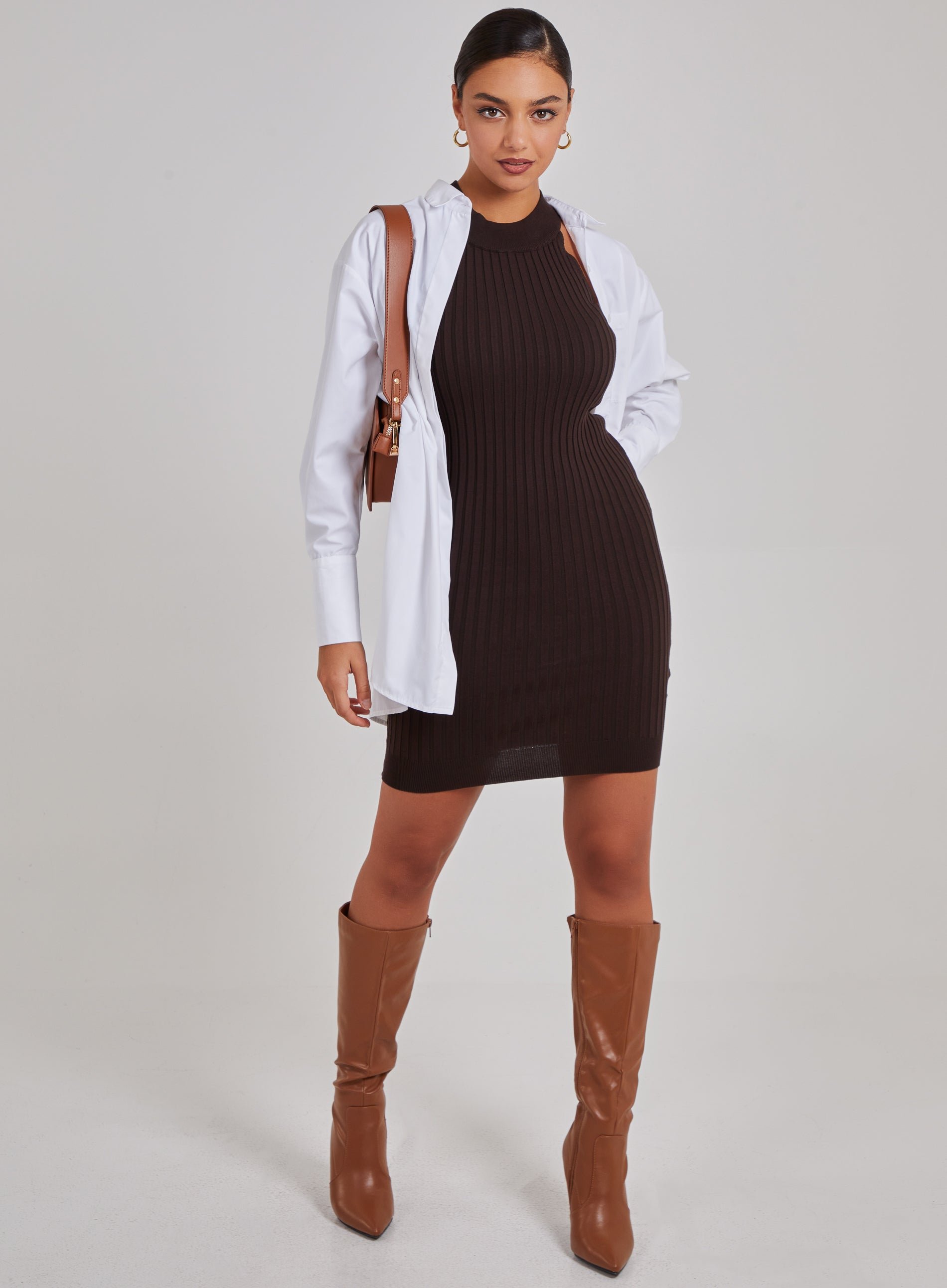 Rib Bodycon Mini Dress
