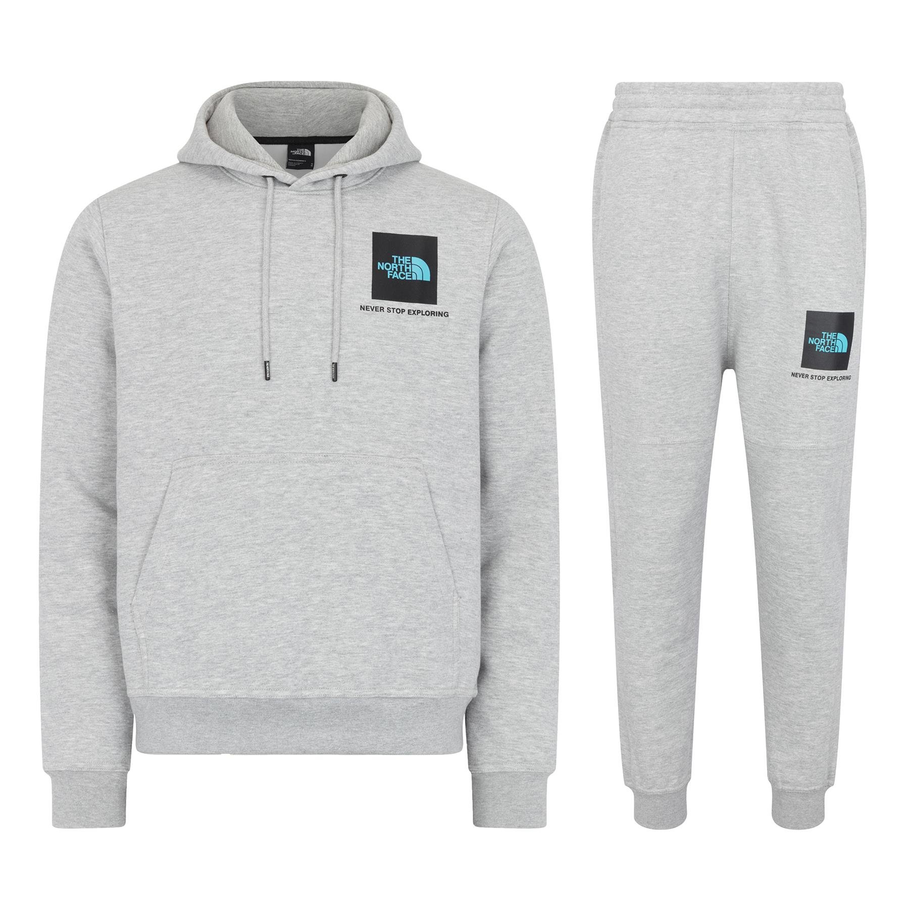 The North Face Men’s Small Box Hooded Tracksuit Set in Grey