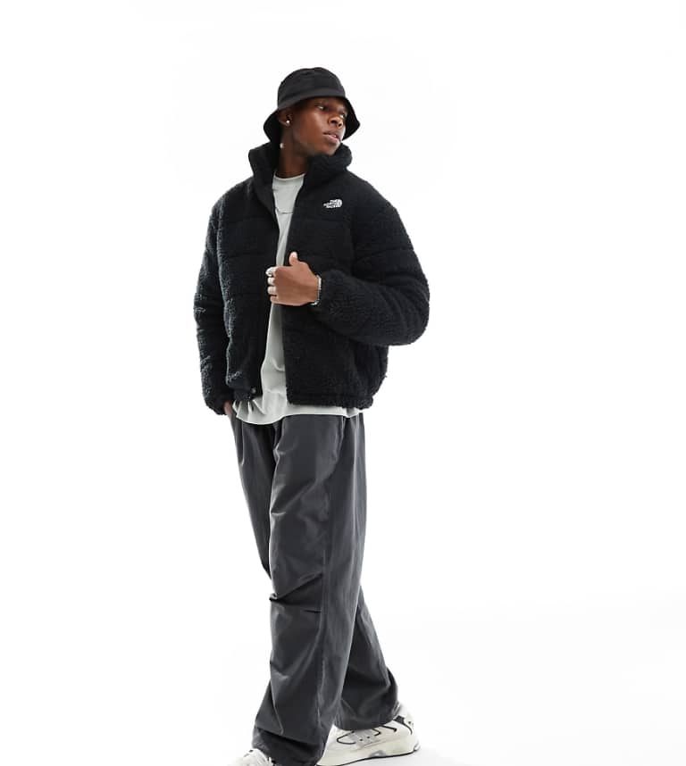 The North Face 2000 borg puffer jacket in black Exclusive at ASOS