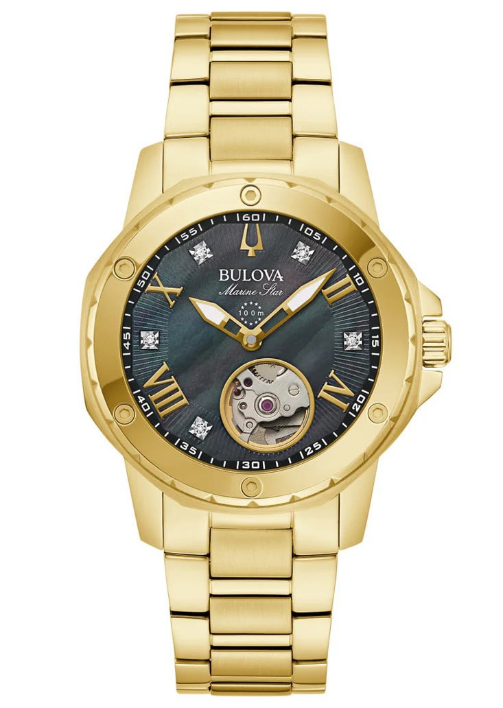 Bulova Marine Star Dames Gouden Horloge 97P171