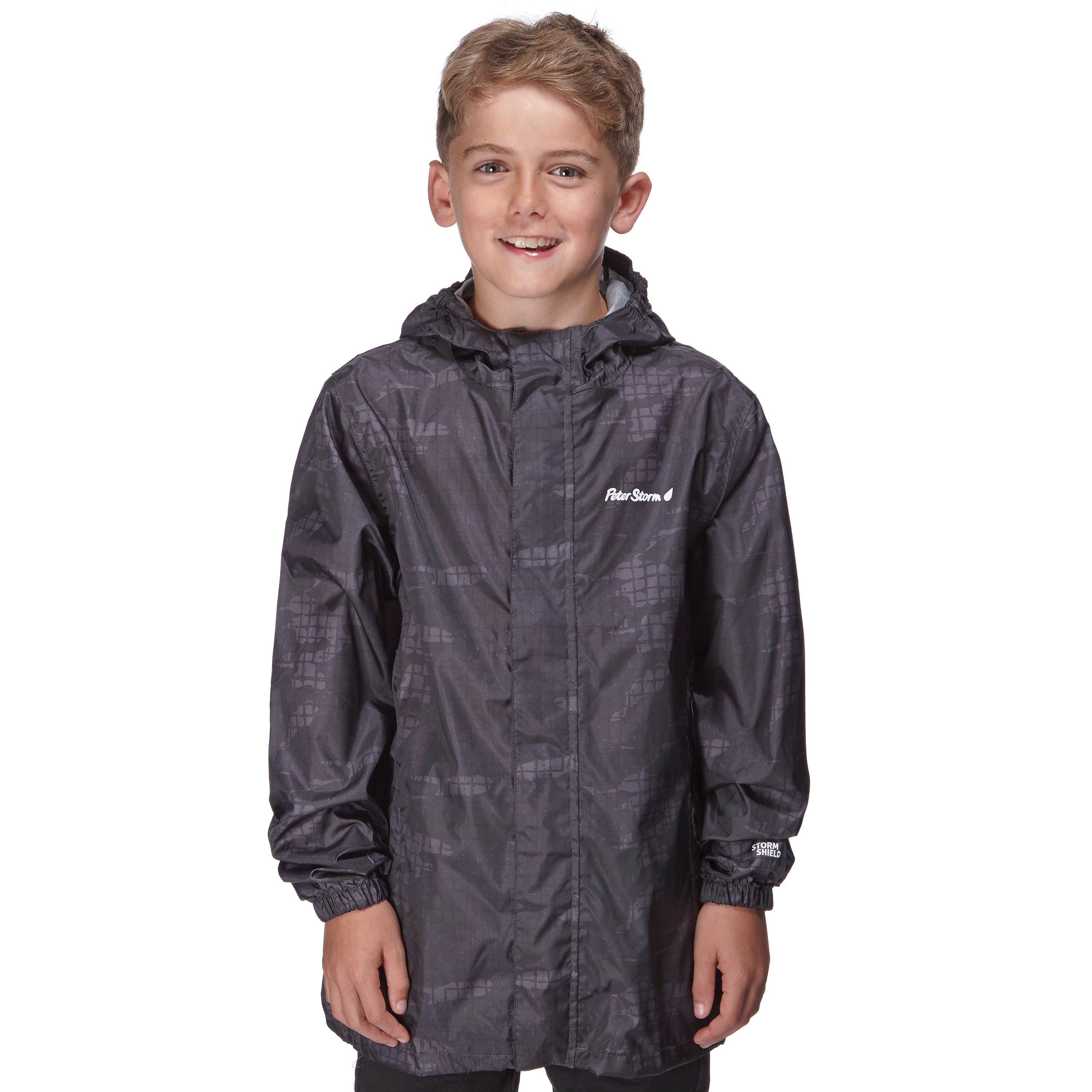 Peter Storm Kids' Camo Waterproof, Lightweight & Packable Jacket ...