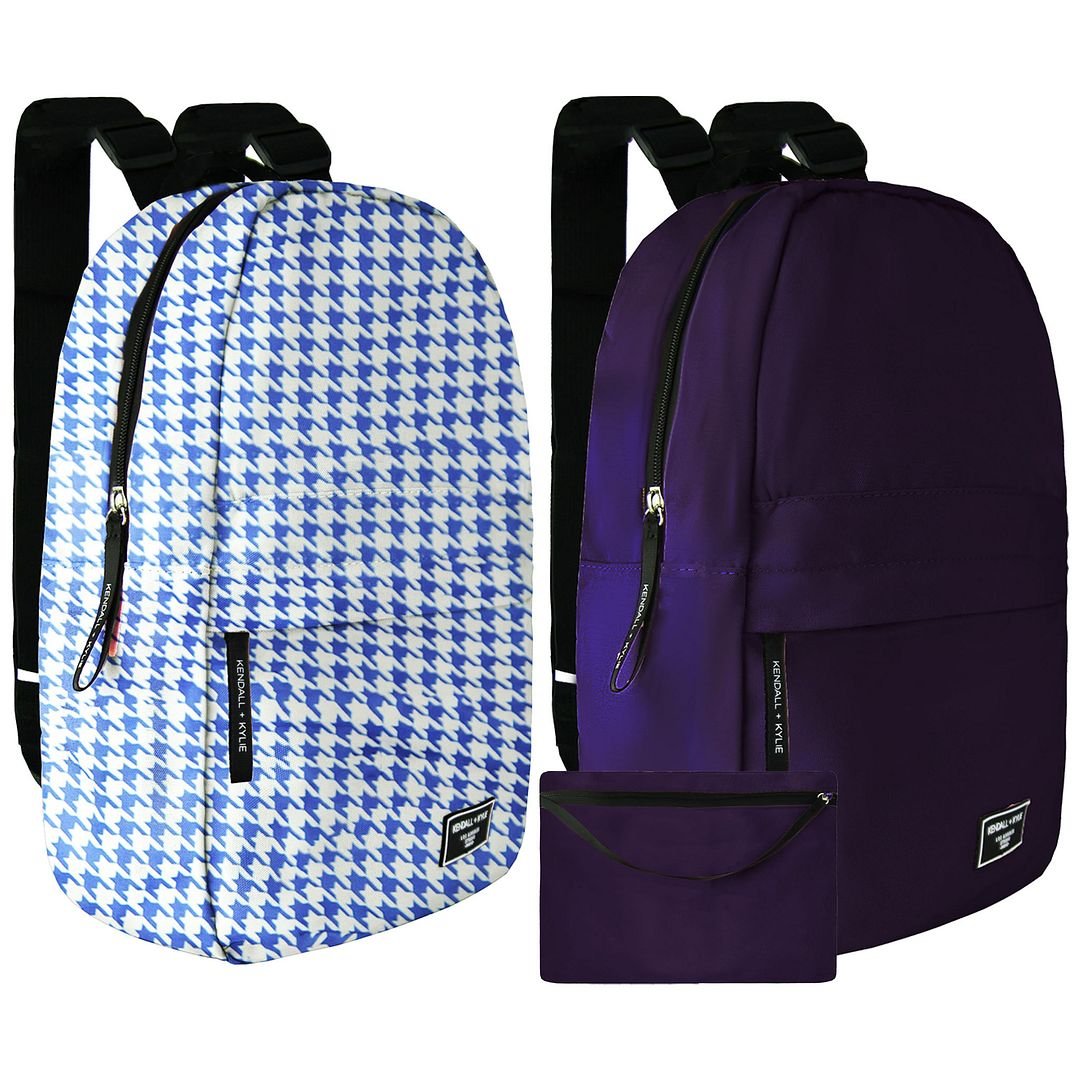 Kendall + Kylie 2-Pack Washable Blue/Purple Backpack