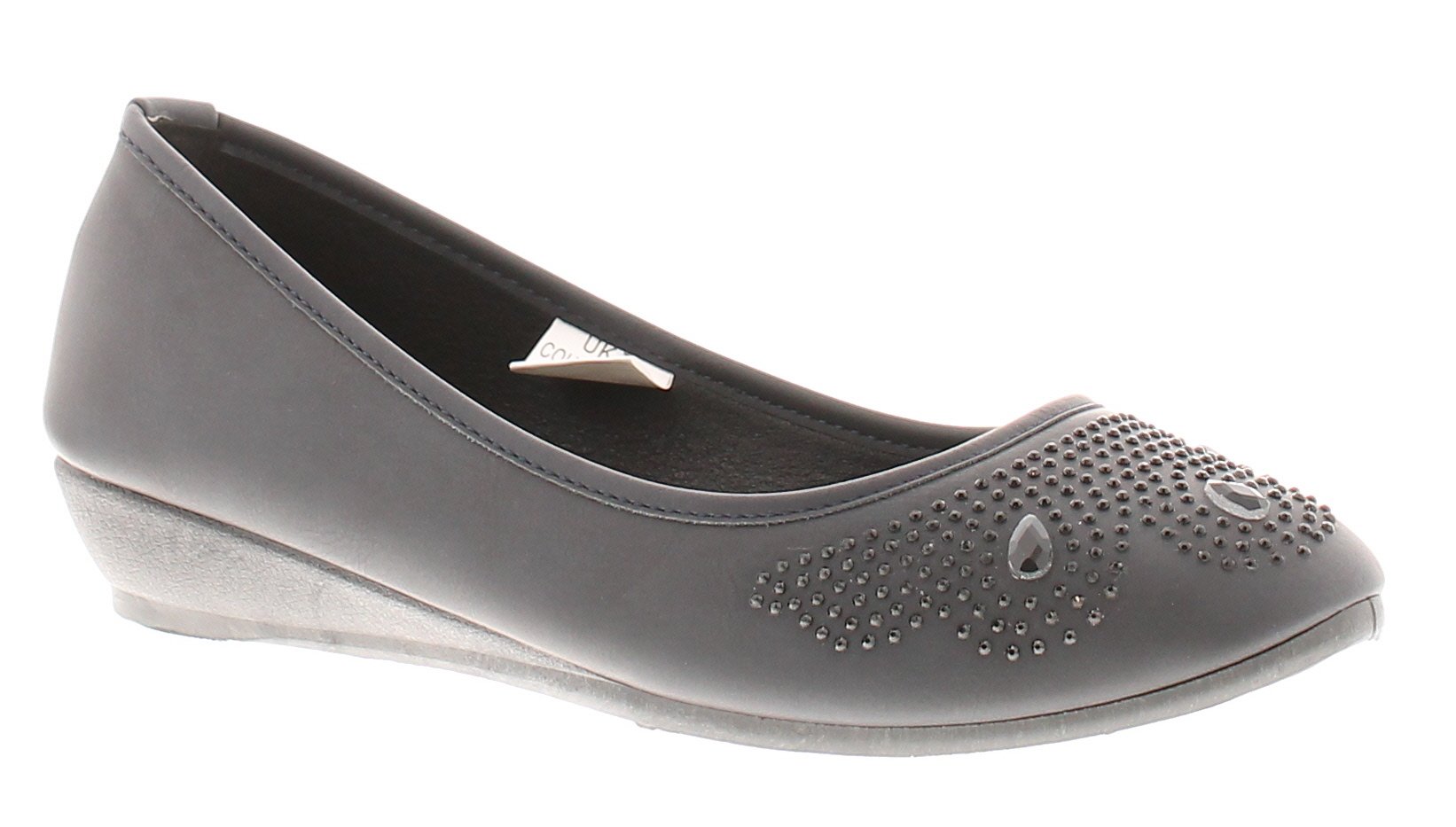 Platino Womens Court Shoes Tasha 2 Slip On navy