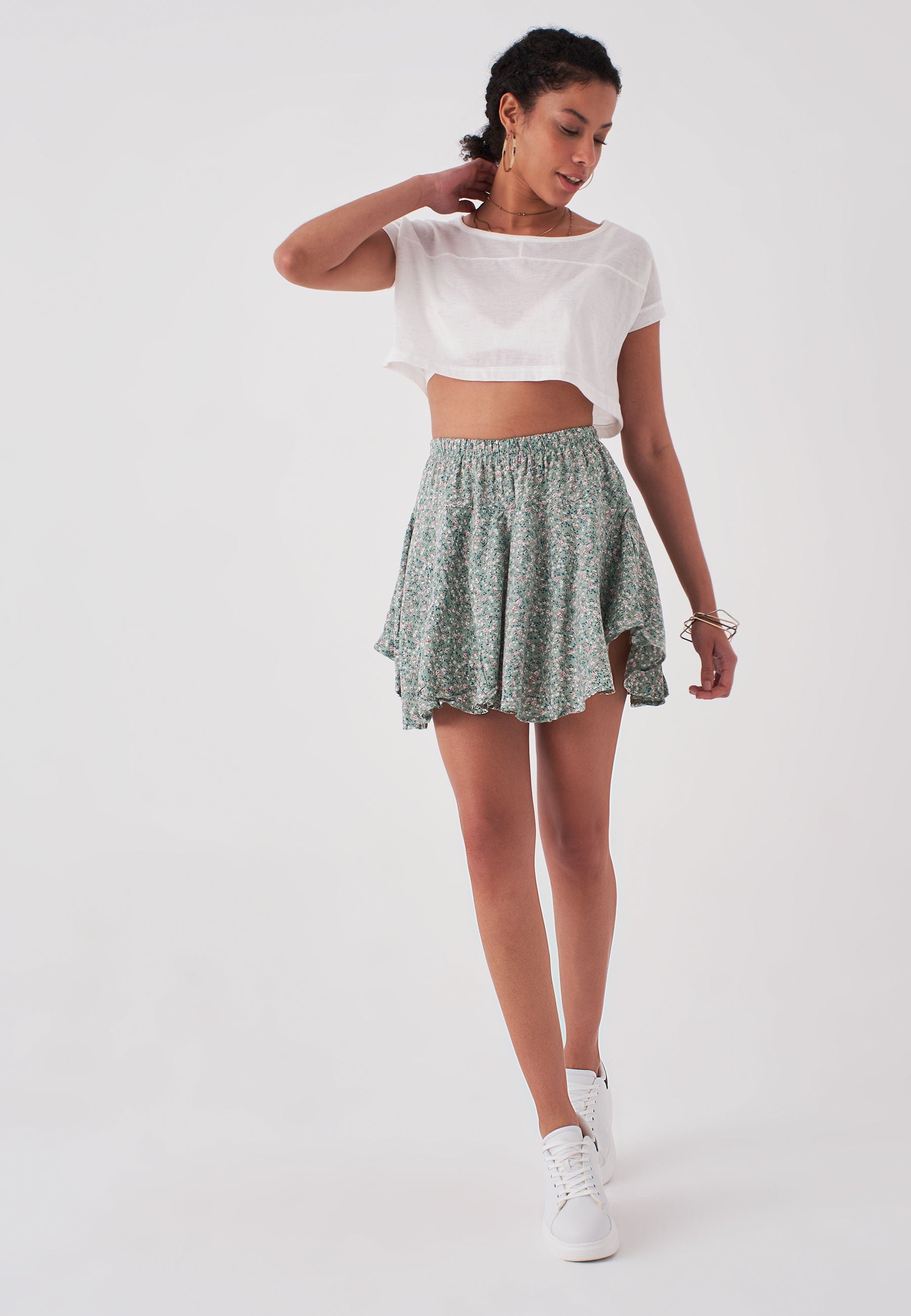 Bloemenprint Korte Rok