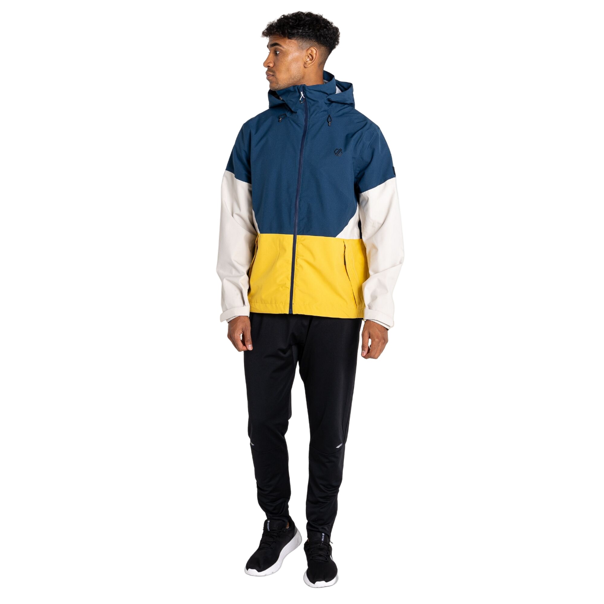 Dare 2B Mens Terrain Waterproof Jacket (Moonlight Denim/Ceylon Yellow)