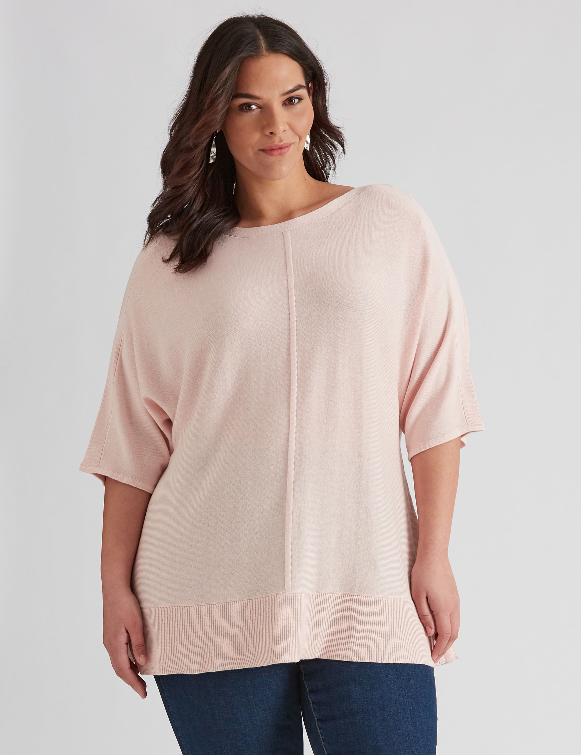 Womens Autograph Knitwear Seamed Front Jumper - Plus Size