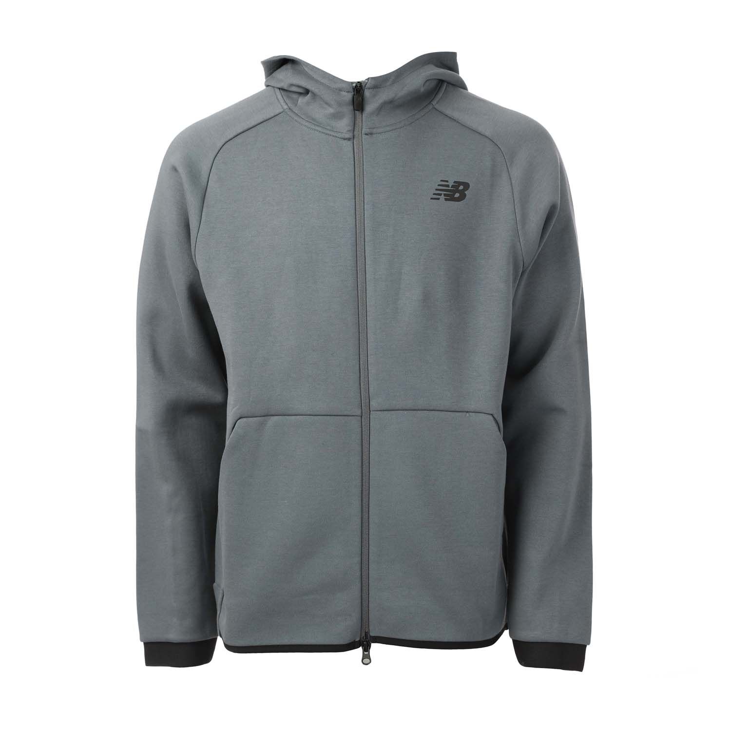 Men's New Balance R.W.Tech Fleece Full Zip Hoody in Grey