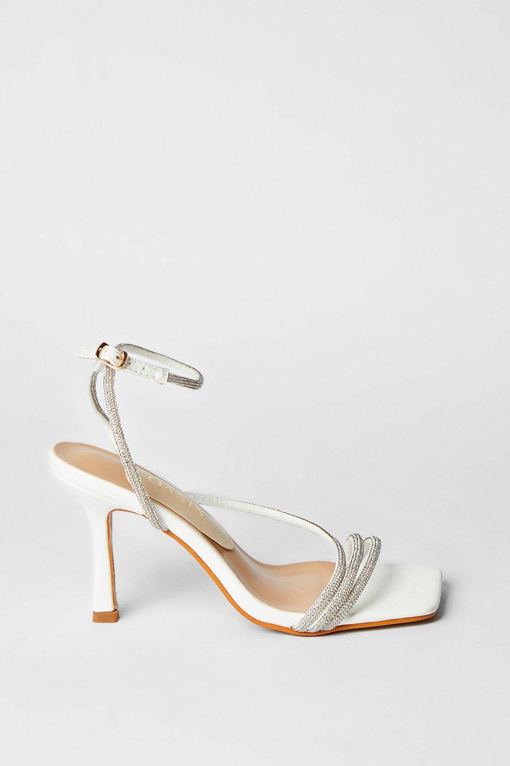 Valencia Diamante Asymmetric High Stiletto Sandals