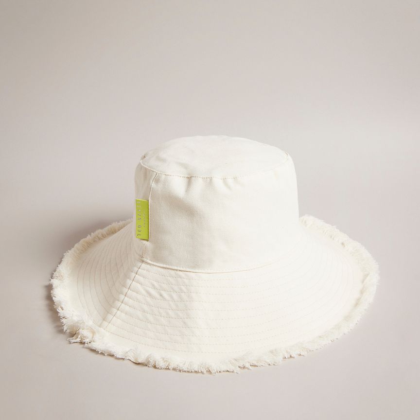 Accessories Ted Baker Baisee Frayed Edge Bucket Hat in Natural