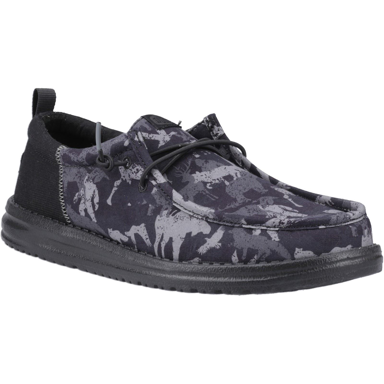 HEYDUDE Wally Funk Hunt Camo Canvas Heren Zwart Boot Schoenen