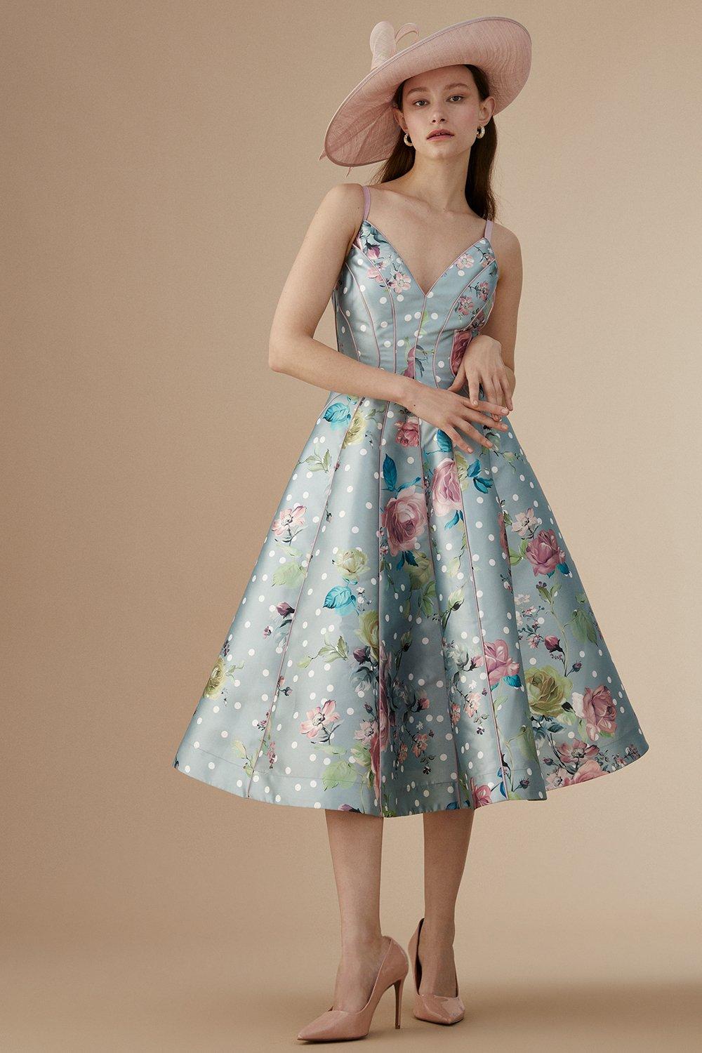 Midi Dress With Piping