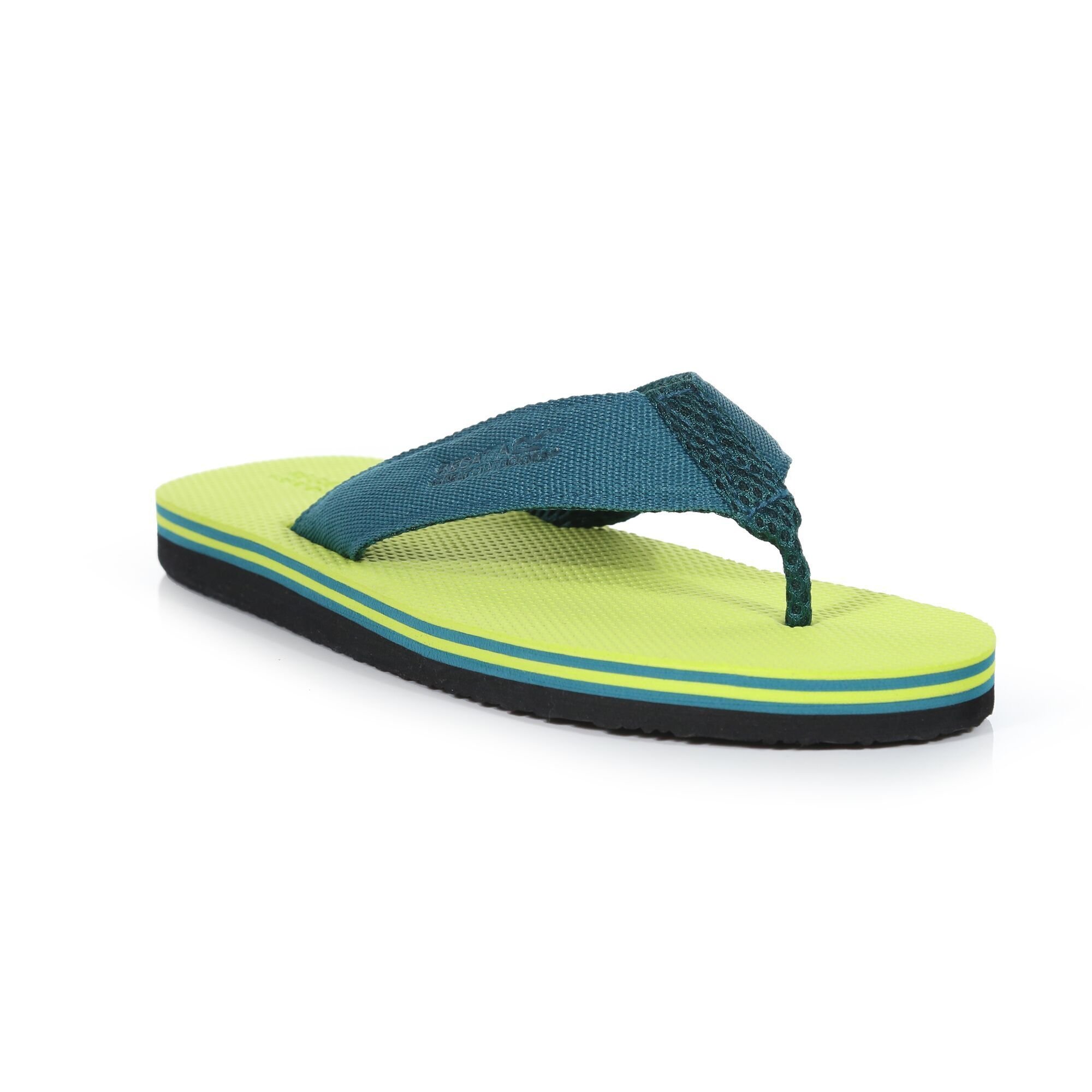 Regatta Mens Rico Flip Flops (Bright Kiwi/Pacific Green)