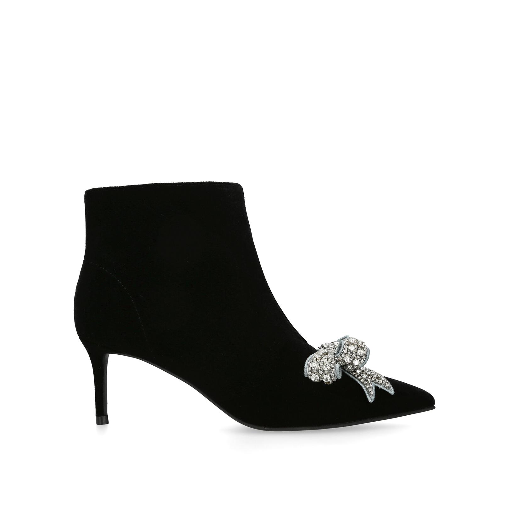 Kurt Geiger London Velvet Belgravia Bow Ankle Boots
