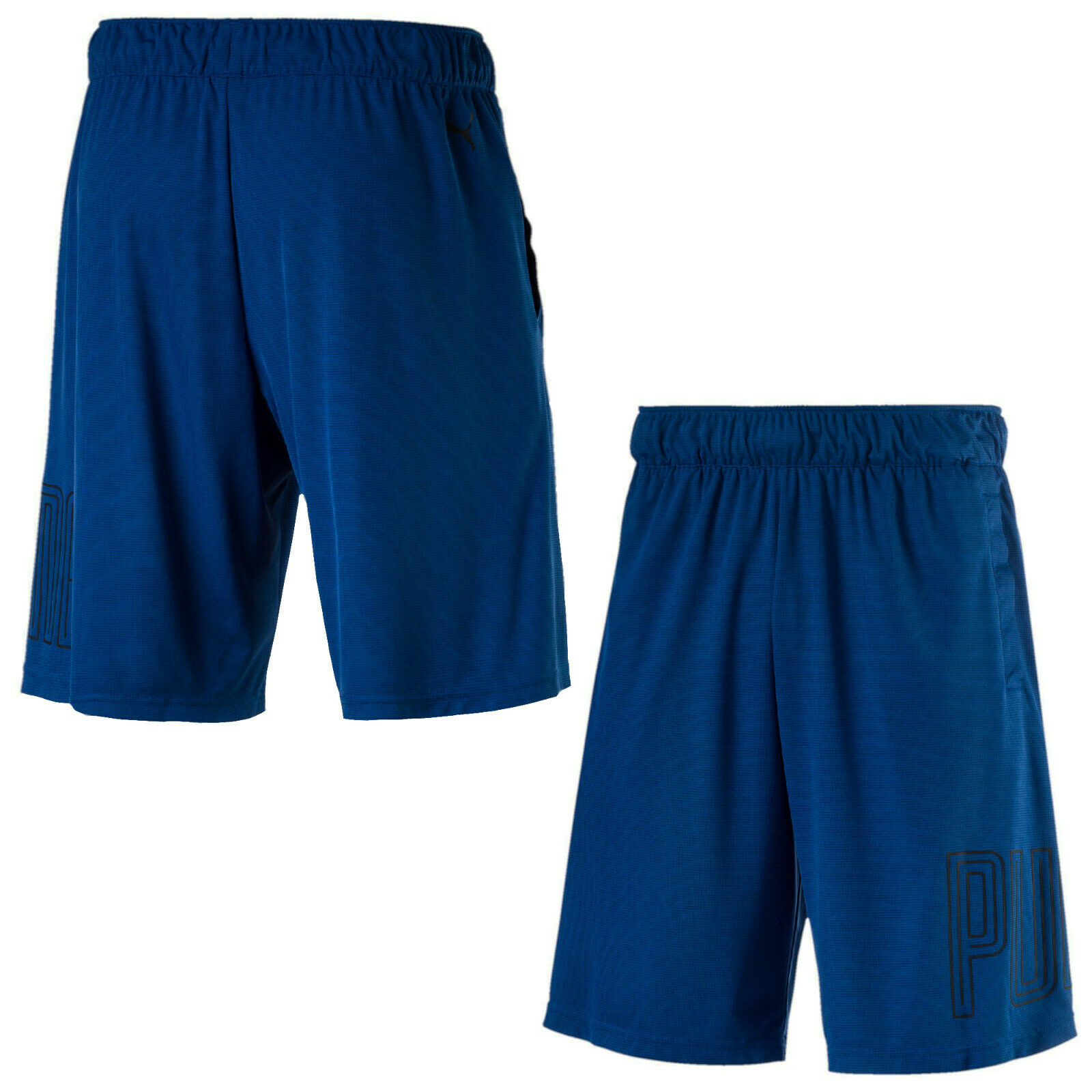Puma Motion Flex 10\\\ Graphic Elastisk Midja Herr Shorts Blå 515174 02 ...