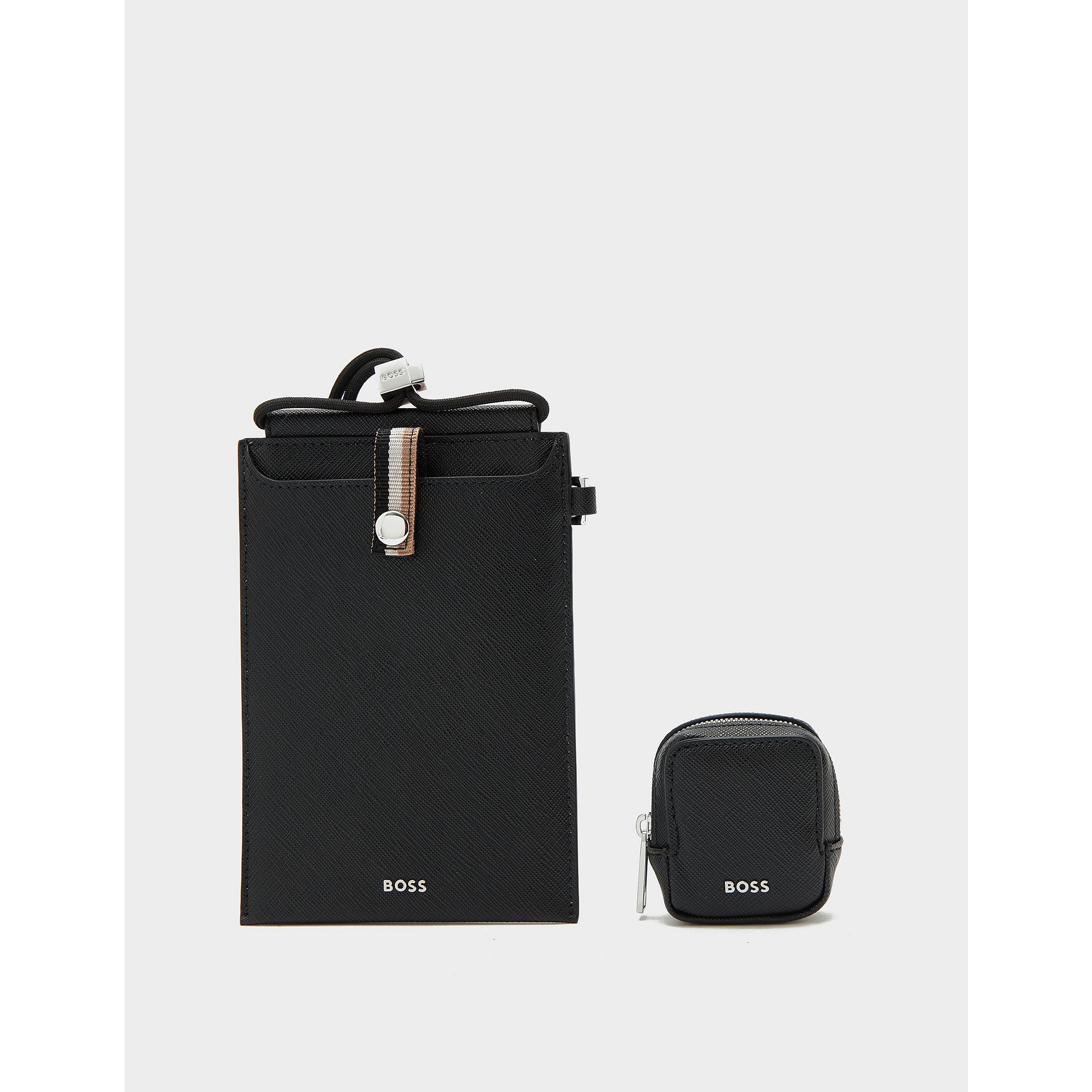 Accessories Hugo Boss Mobile Phone Case & Headphone Case Gift Set in Black