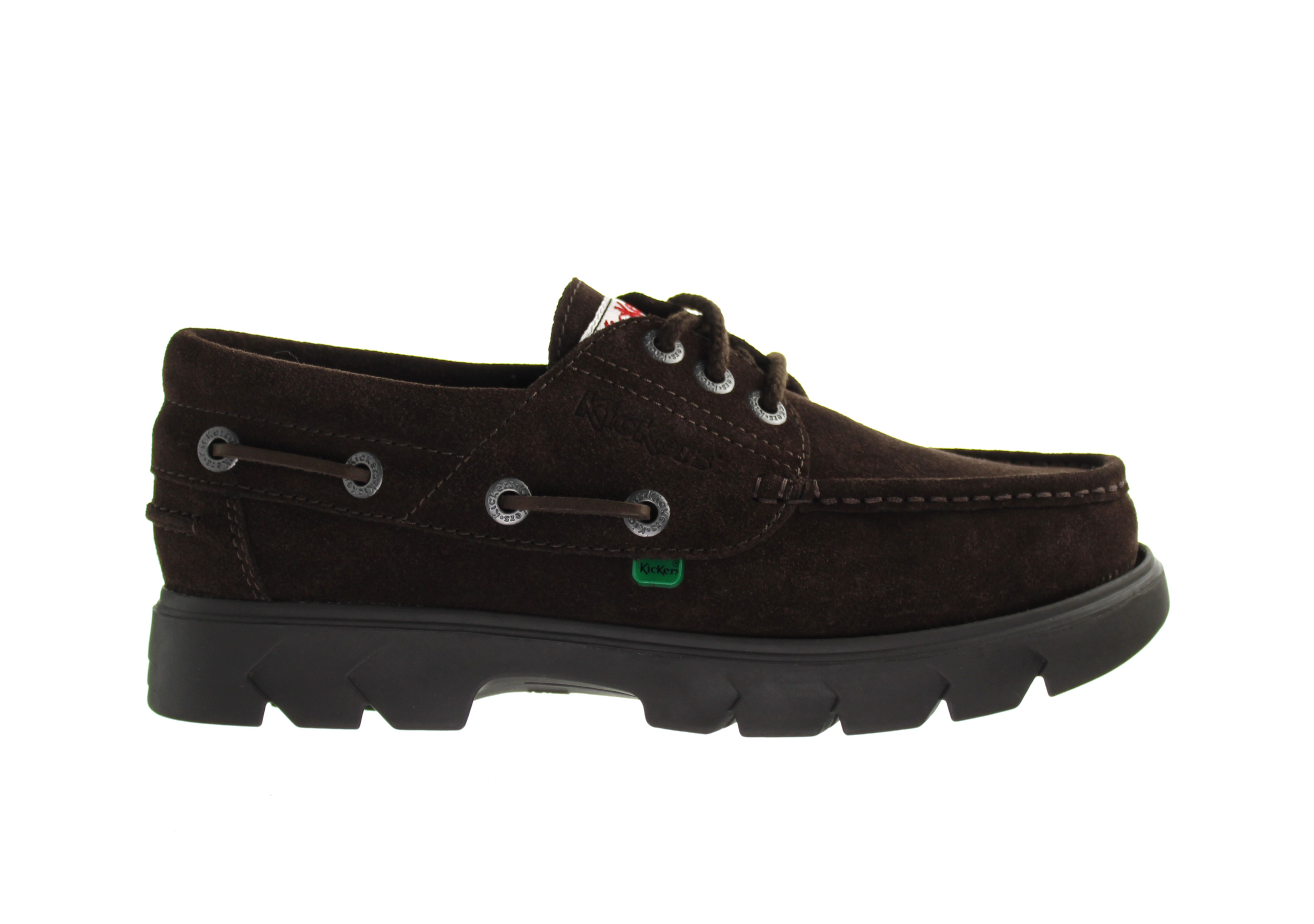 Kickers Lennon Boat Mens Dark Brown Shoes