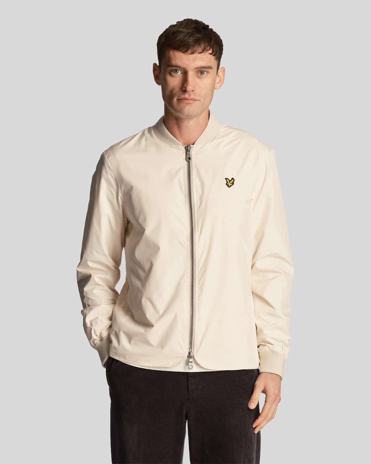 Men's Lyle & Scott Bomber Jacket in Grey