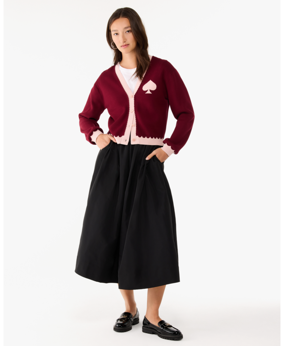 Spade Logo Colorblock Cardigan