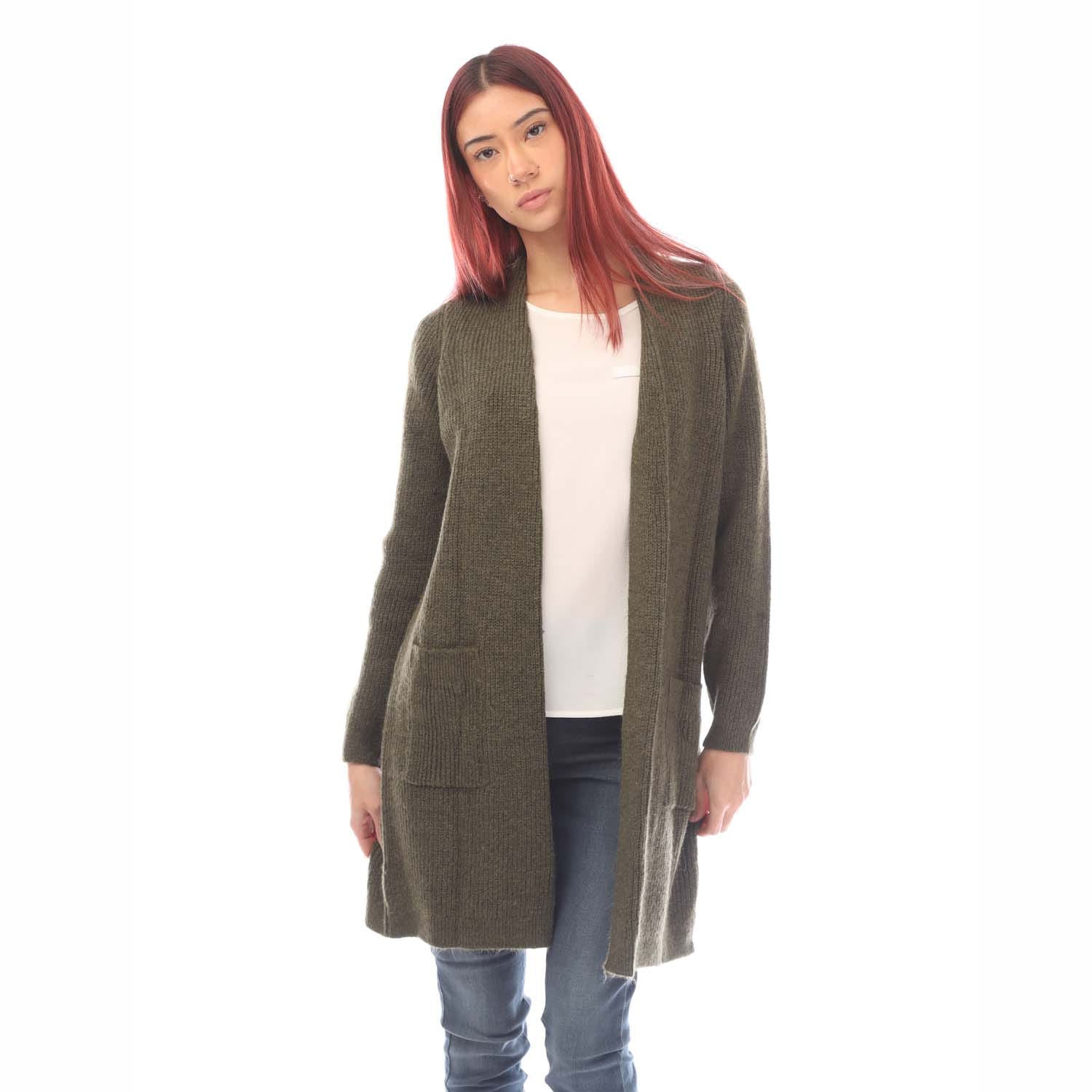 Women's Only Jade Open Cardigan in Khaki