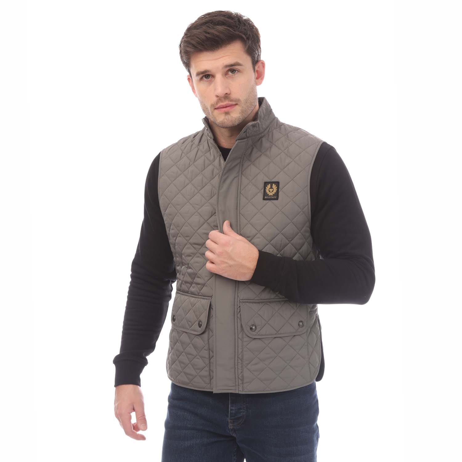 Men's Belstaff Icon Gilet in Grey