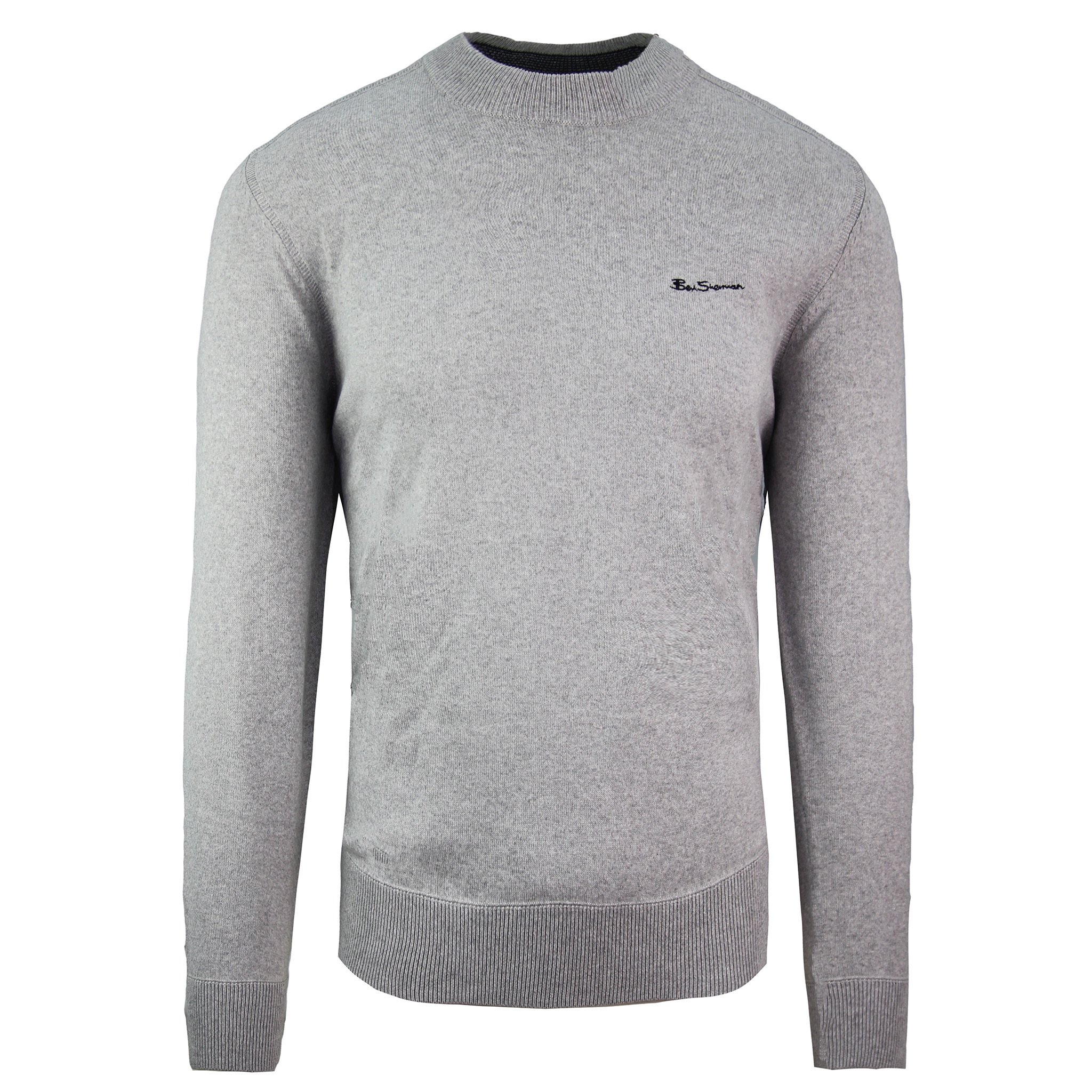 Ben Sherman Logo Mens Light Grey Sweater