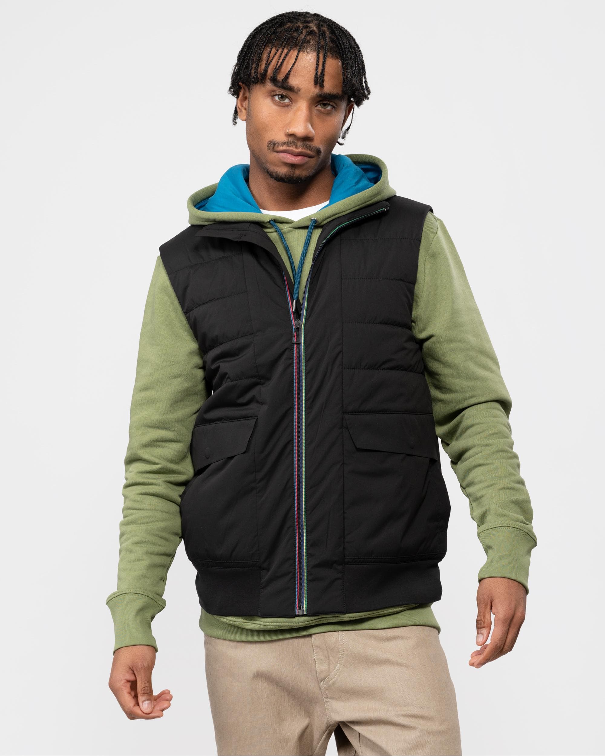 Paul Smith Mens Recycled Wadding Mixed Media Gilet