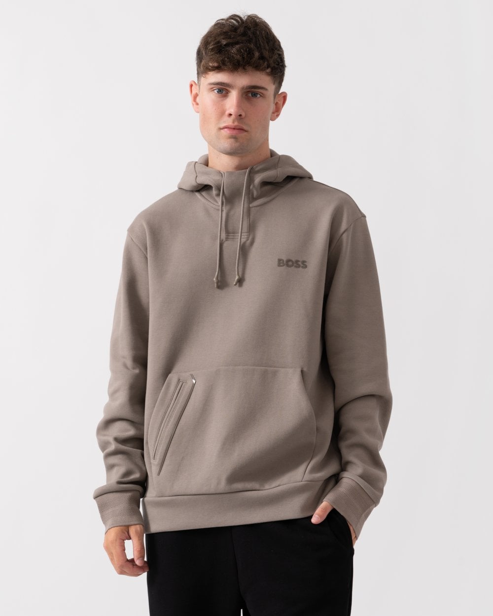 Boss pique overhead hoodie store