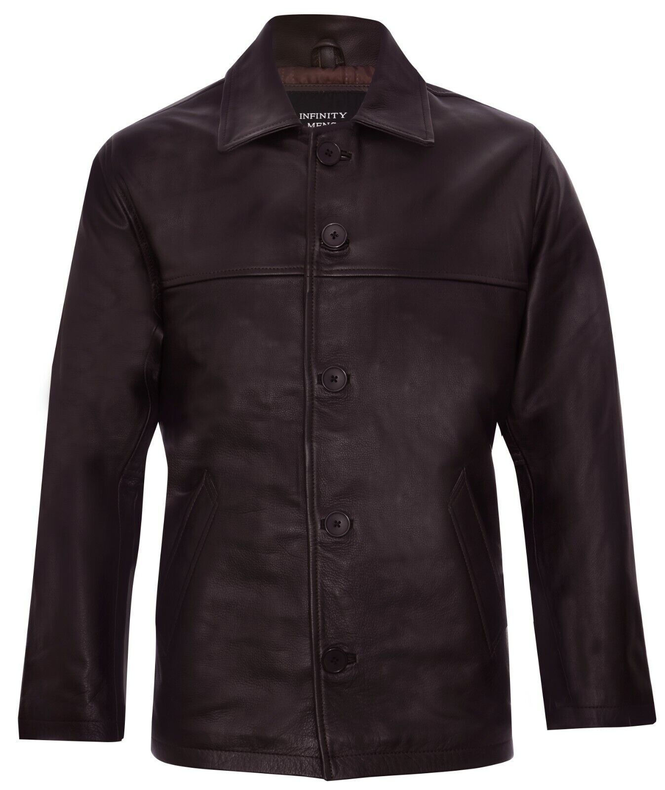 Classic Cowhide Leather Box Jacket