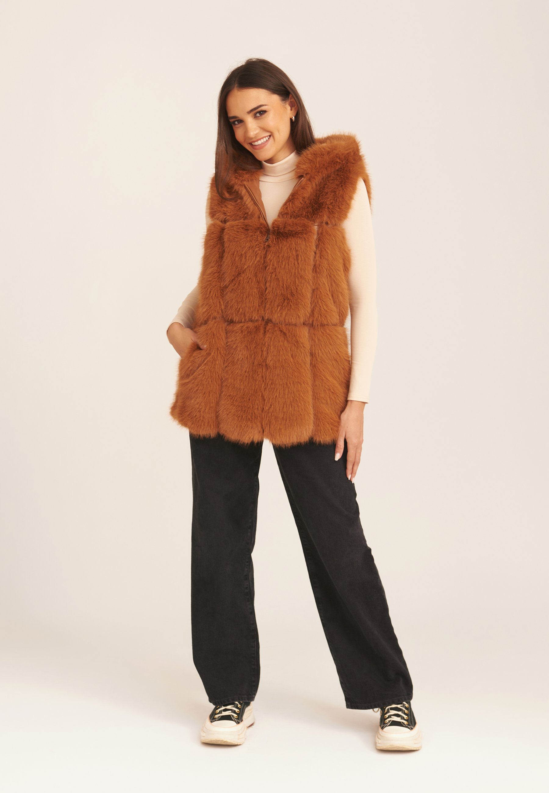 Soft Touch Fur Longline Gilet